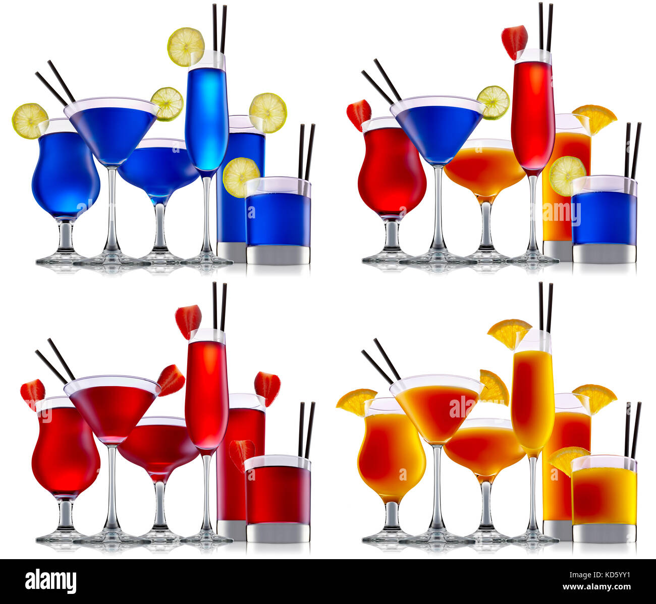 alcohol cocktail set Stock Photo - Alamy