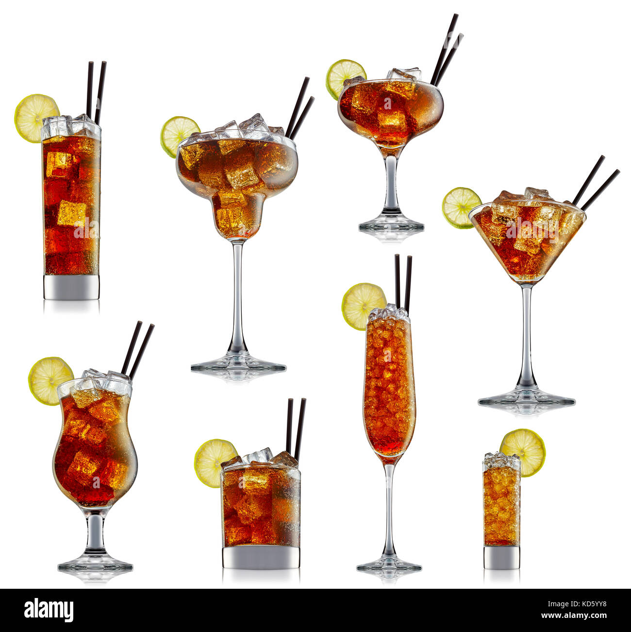 alcohol cocktail isolated on white background Stock Photo - Alamy