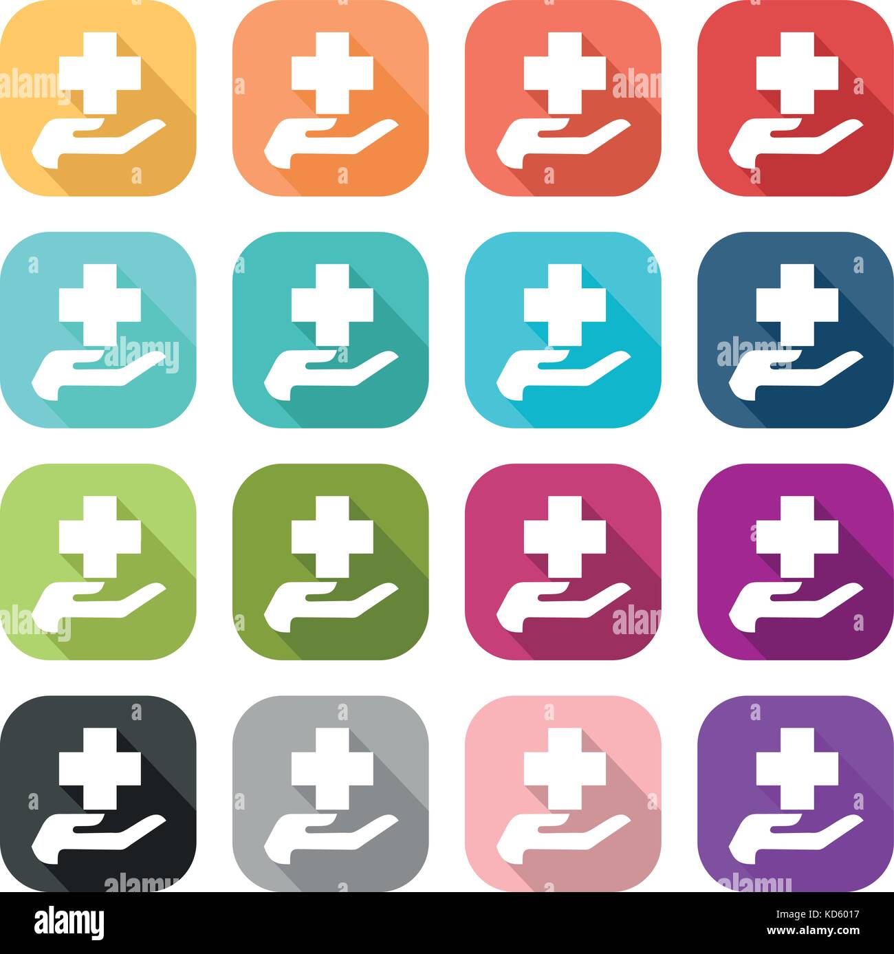 Medical assistance icon, a pharmacist's cross in one hand: Help ...