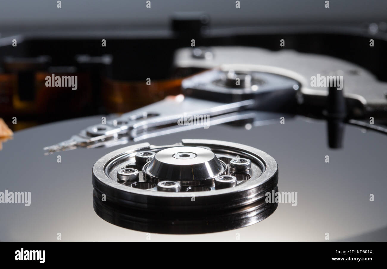 Hard-drive close of low angle macro Stock Photo - Alamy