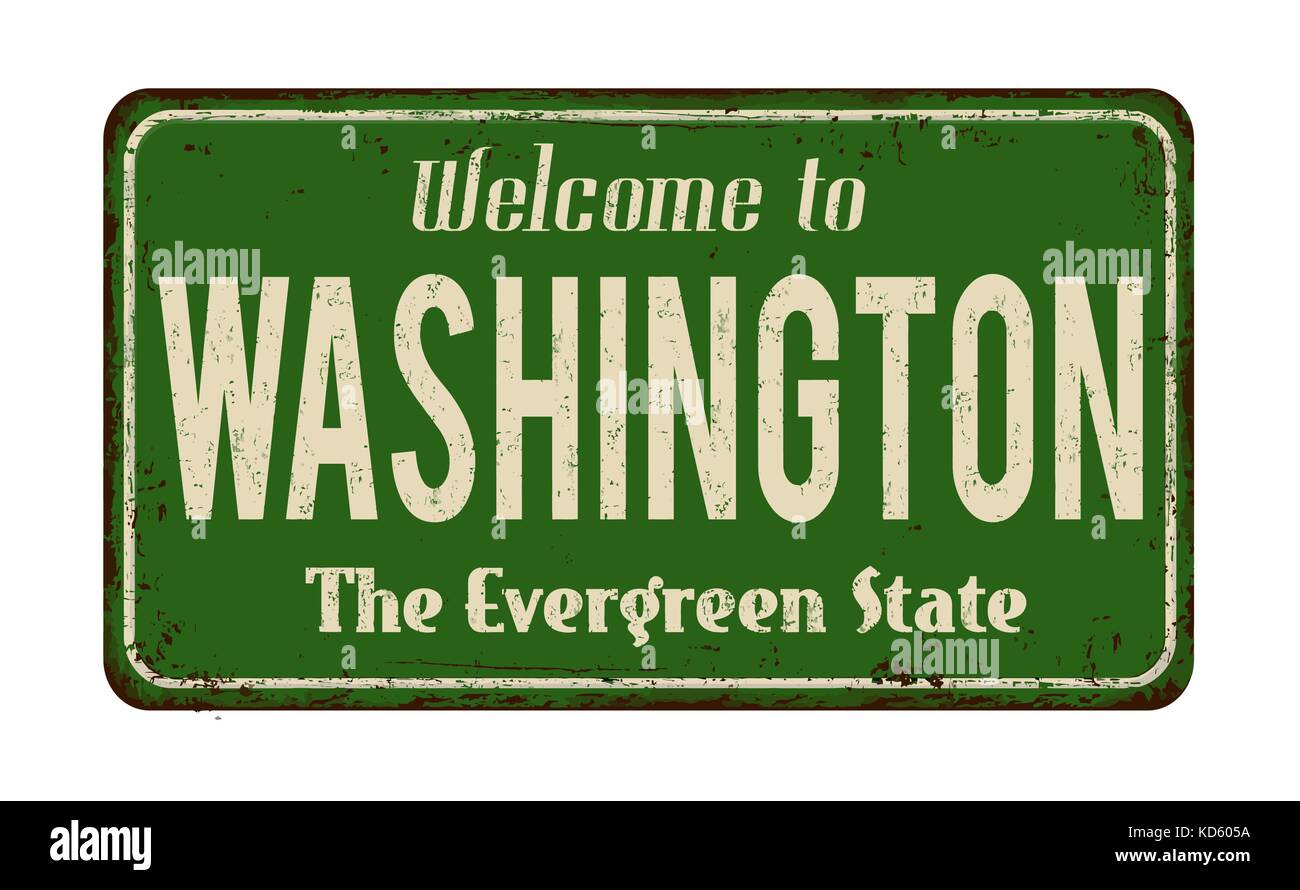 Welcome Washington State Sign Stock Photos & Welcome Washington State ...