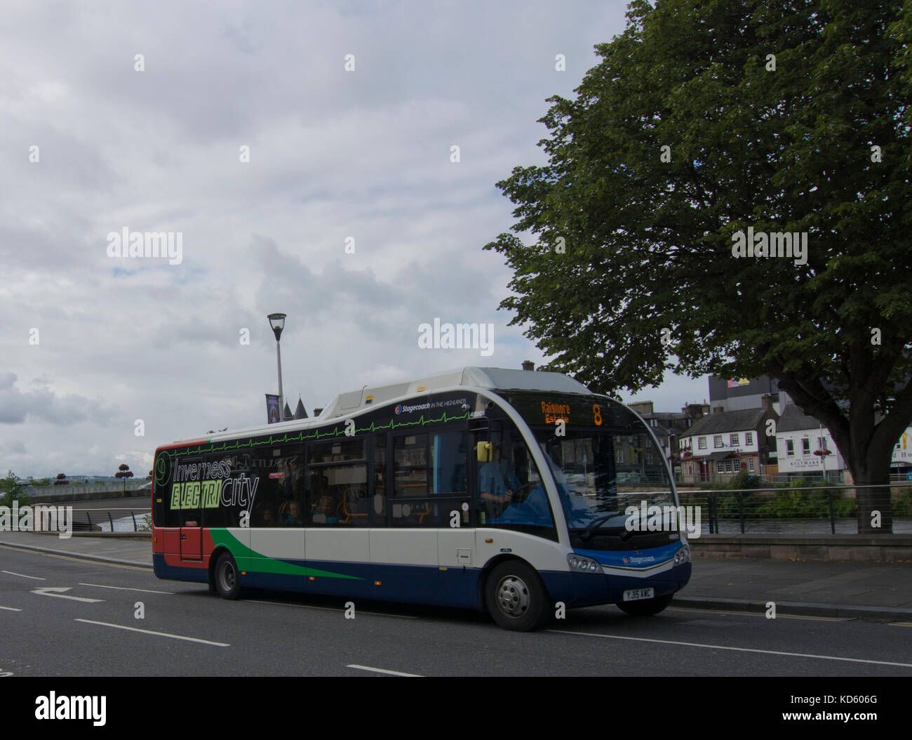 Electric bus in Inverness Stock Photo - Alamy