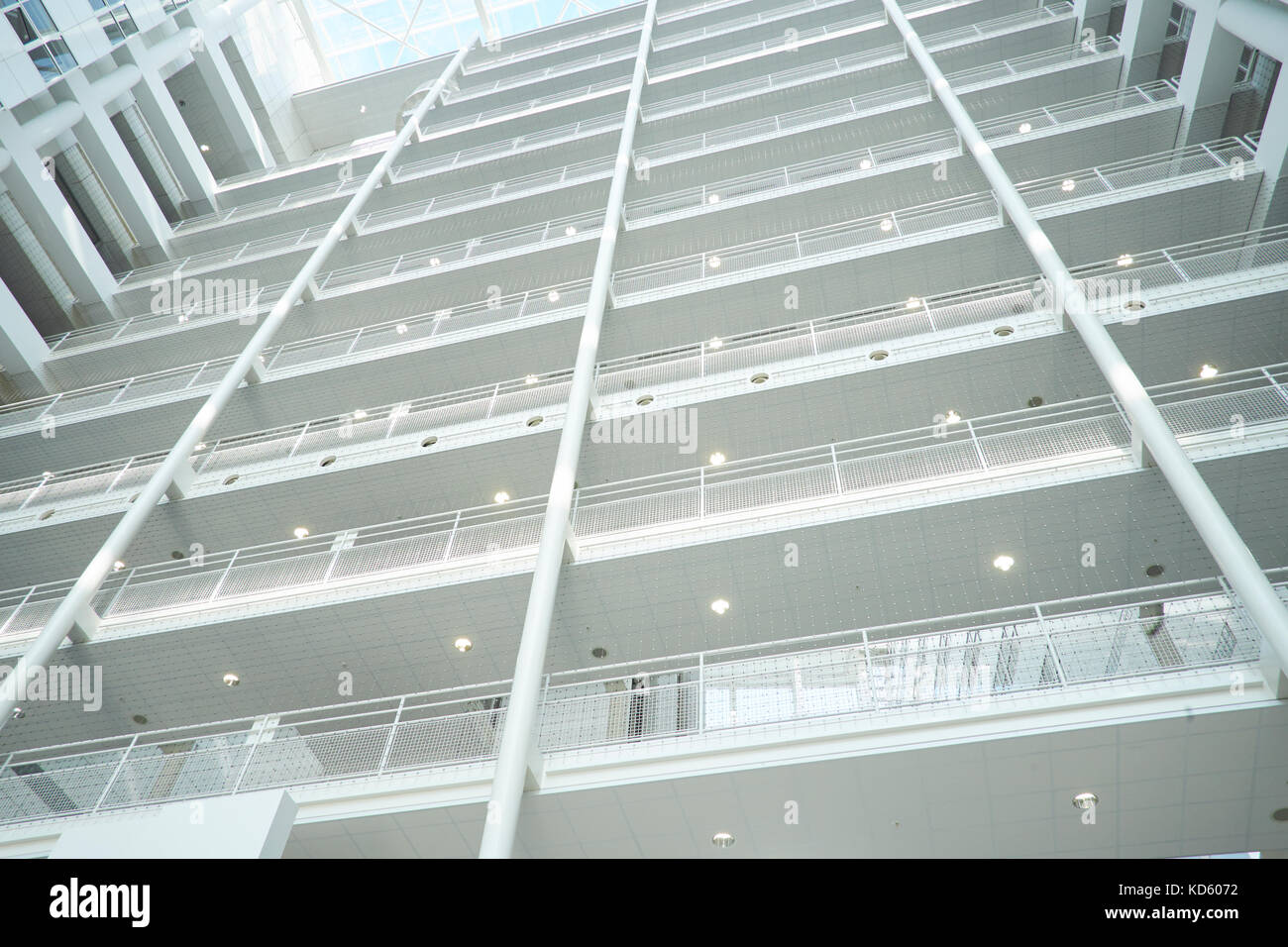 The atrium of the city hall of the dutch city The Hague, Netherlands ...