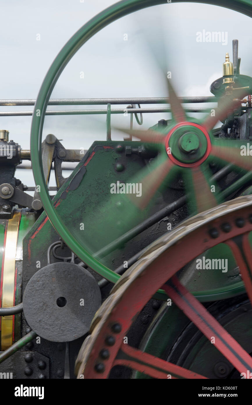 traction engine fly wheels Stock Photo - Alamy