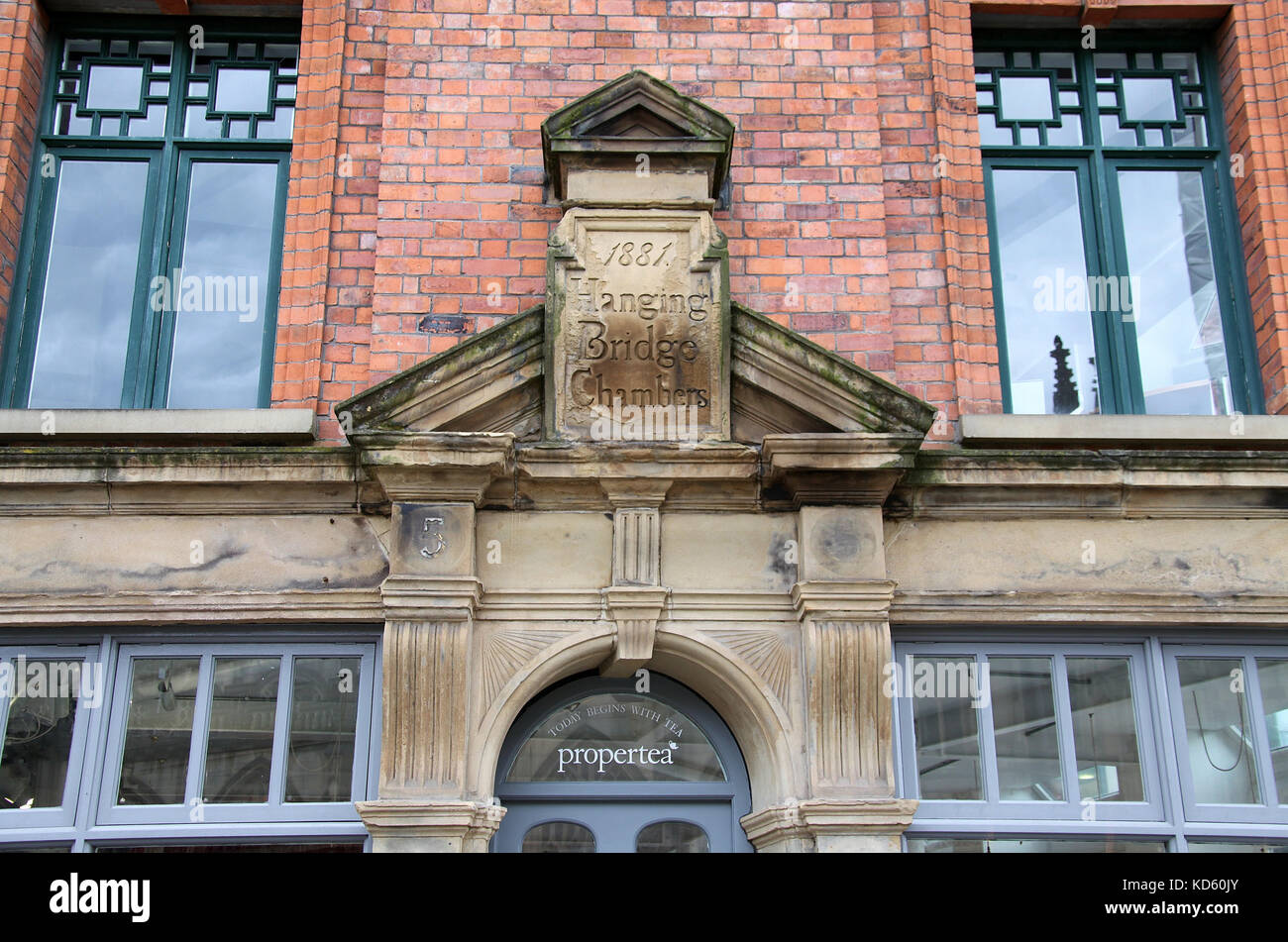 Hanging Bridge Chambers in Manchester Stock Photo - Alamy