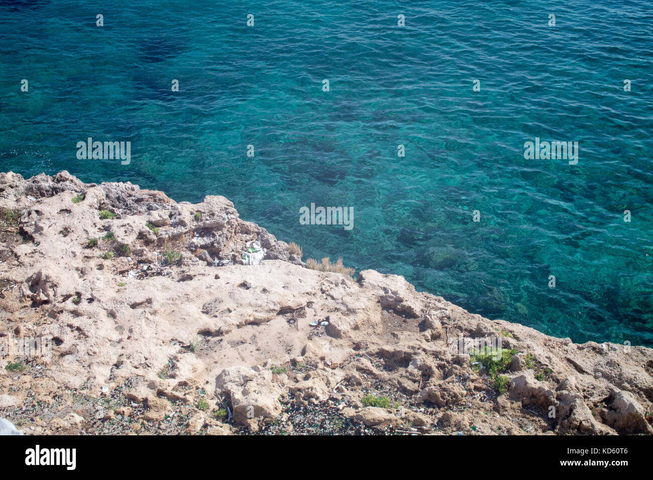 Sea seen from above and from rocks Stock Photo - Alamy