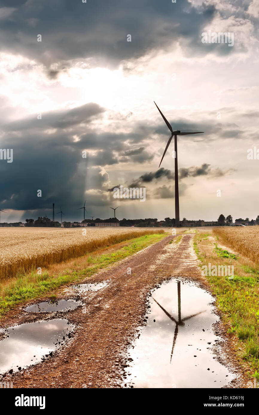 Sights of Poland. Wind farm on Polish seaside Stock Photo - Alamy