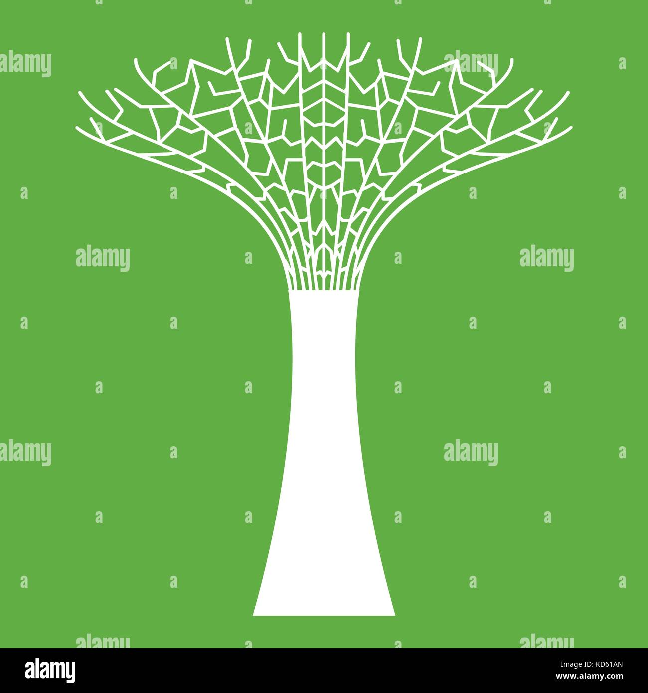 Singapore Supertree at the Gardens By The Bay icon green Stock Vector ...