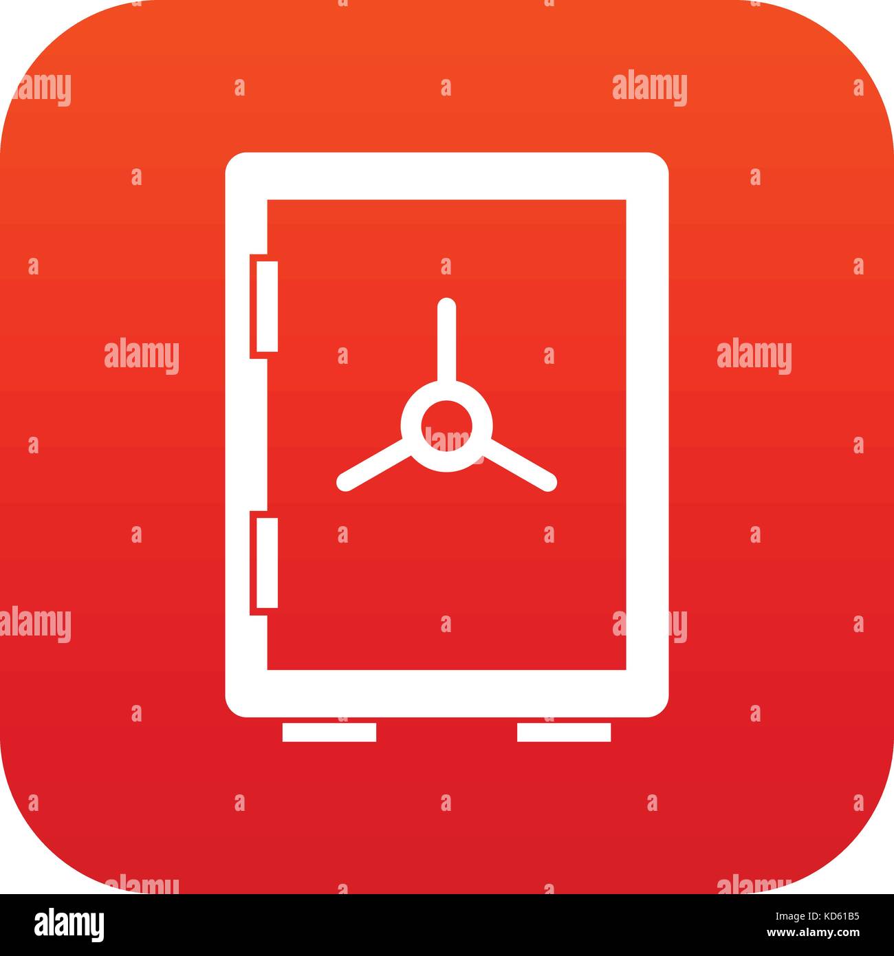 Closed safe icon digital red Stock Vector Image & Art - Alamy
