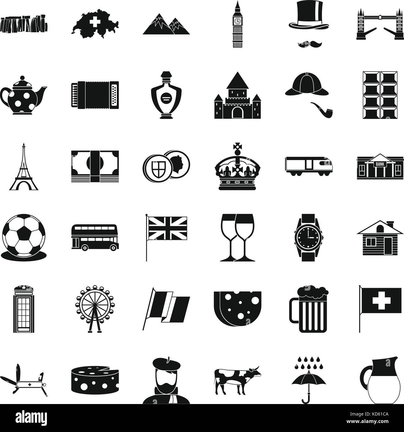 Europe country icons set, simple style Stock Vector Image & Art - Alamy