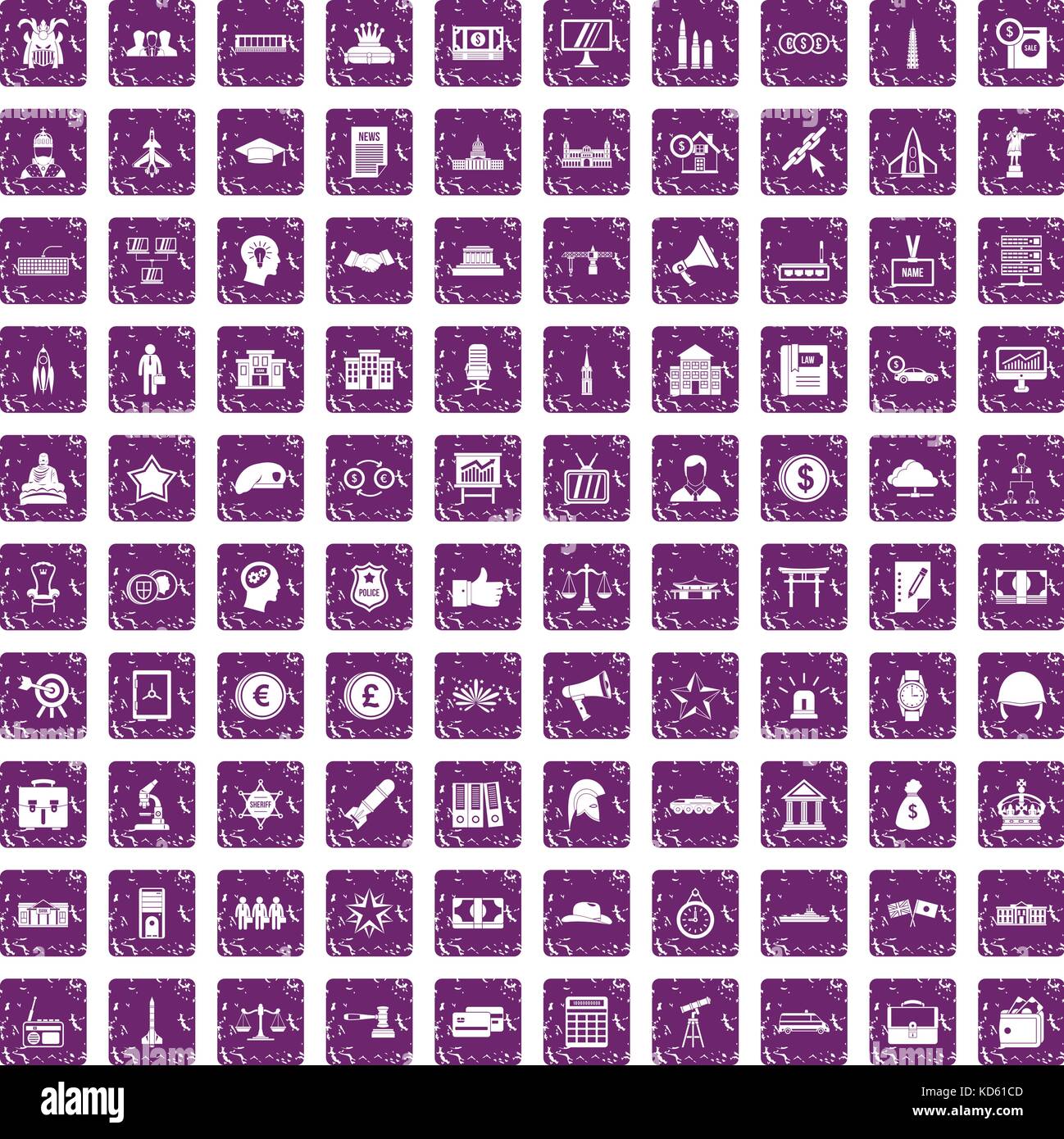 100 government icons set grunge purple Stock Vector Image & Art - Alamy