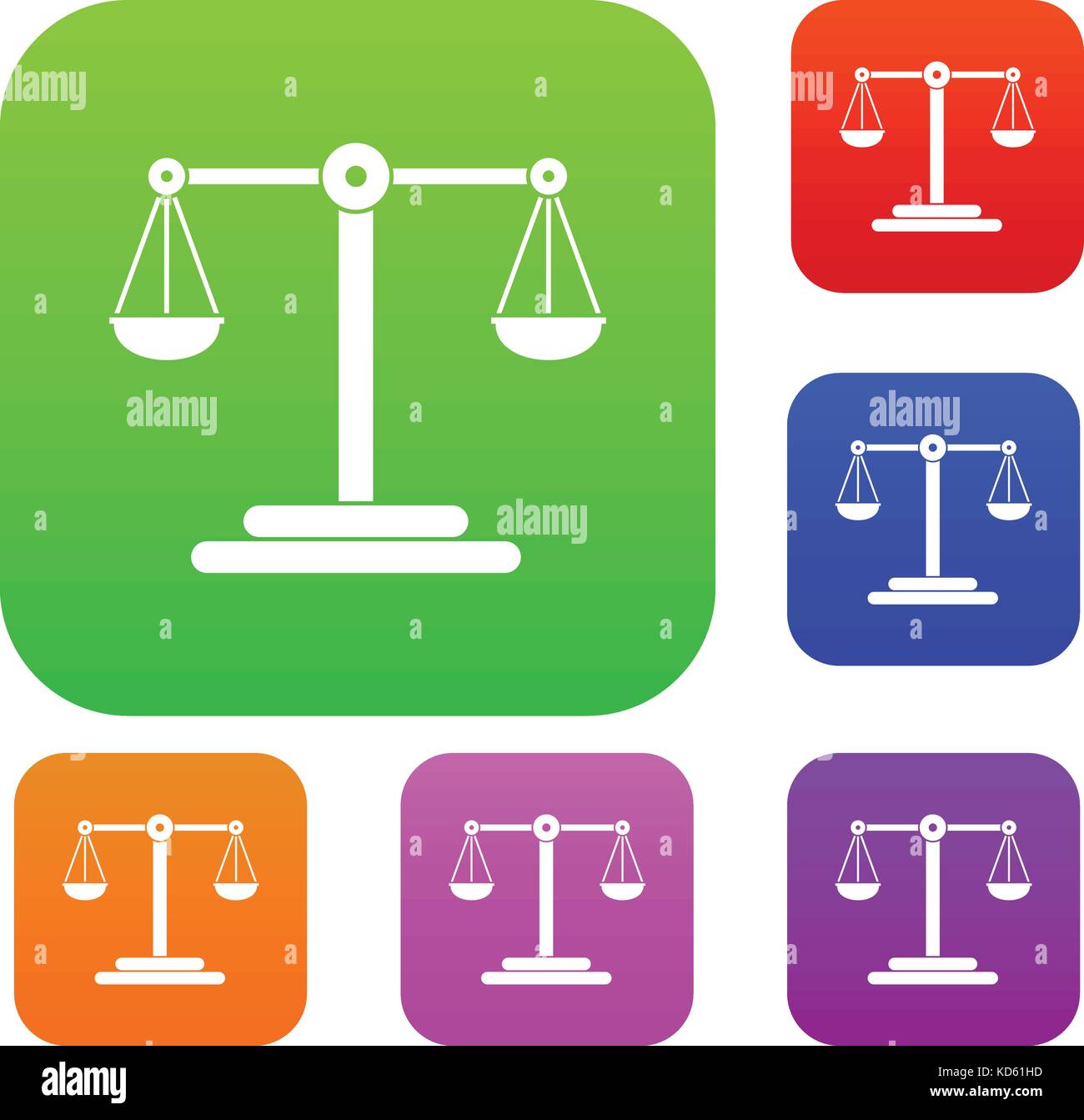 Scales balance set color collection Stock Vector Image & Art - Alamy