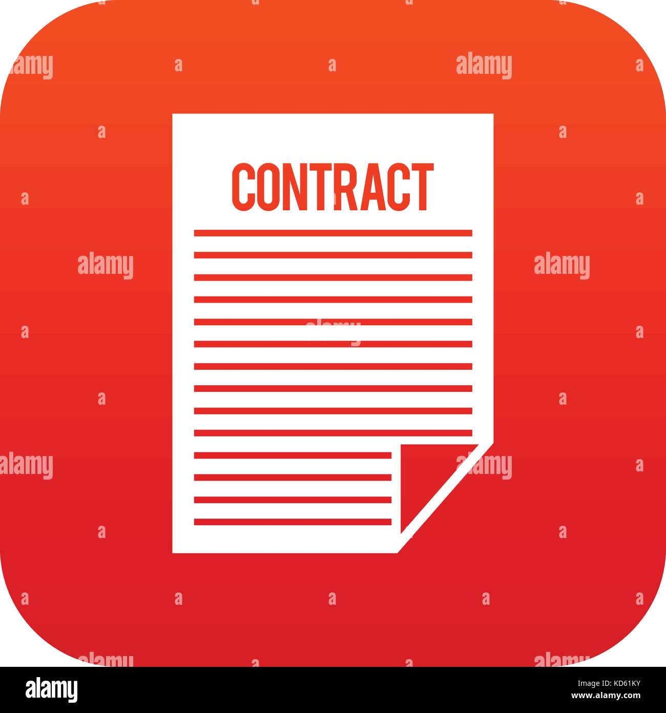 Contract icon digital red Stock Vector Image & Art - Alamy