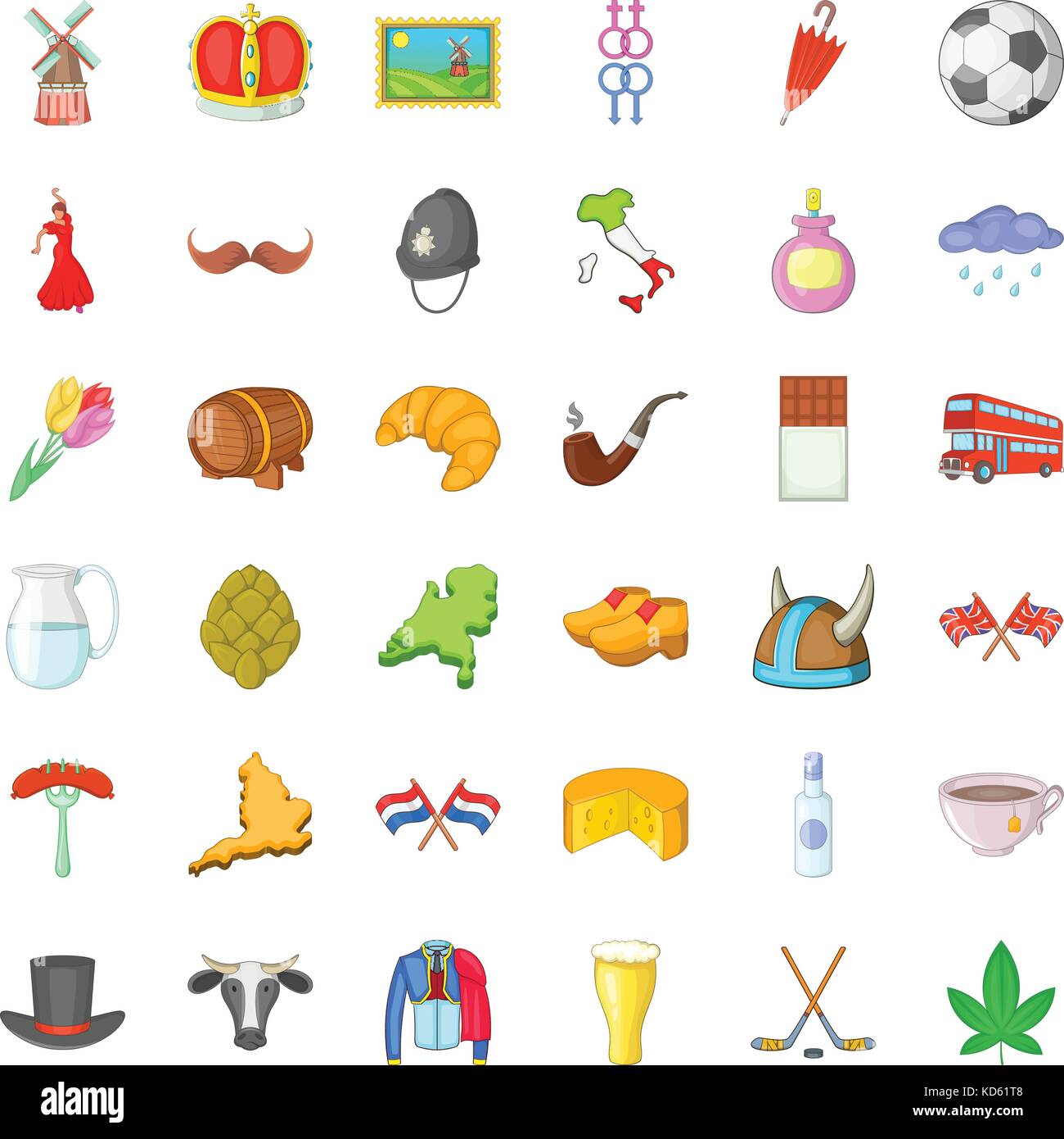 Europe trip icons set, cartoon style Stock Vector Image & Art - Alamy