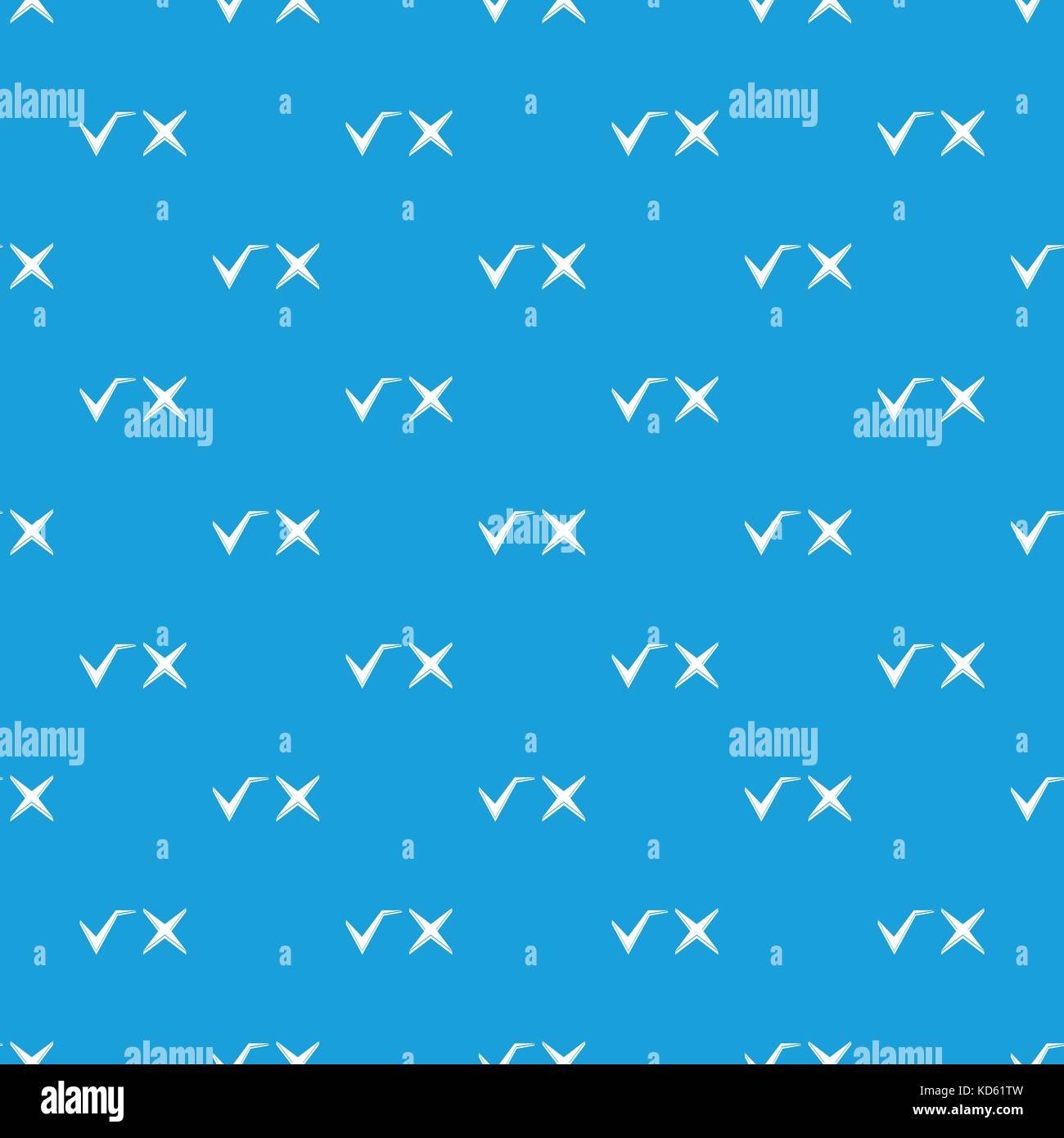 Tick and cross pattern seamless blue Stock Vector Image & Art - Alamy