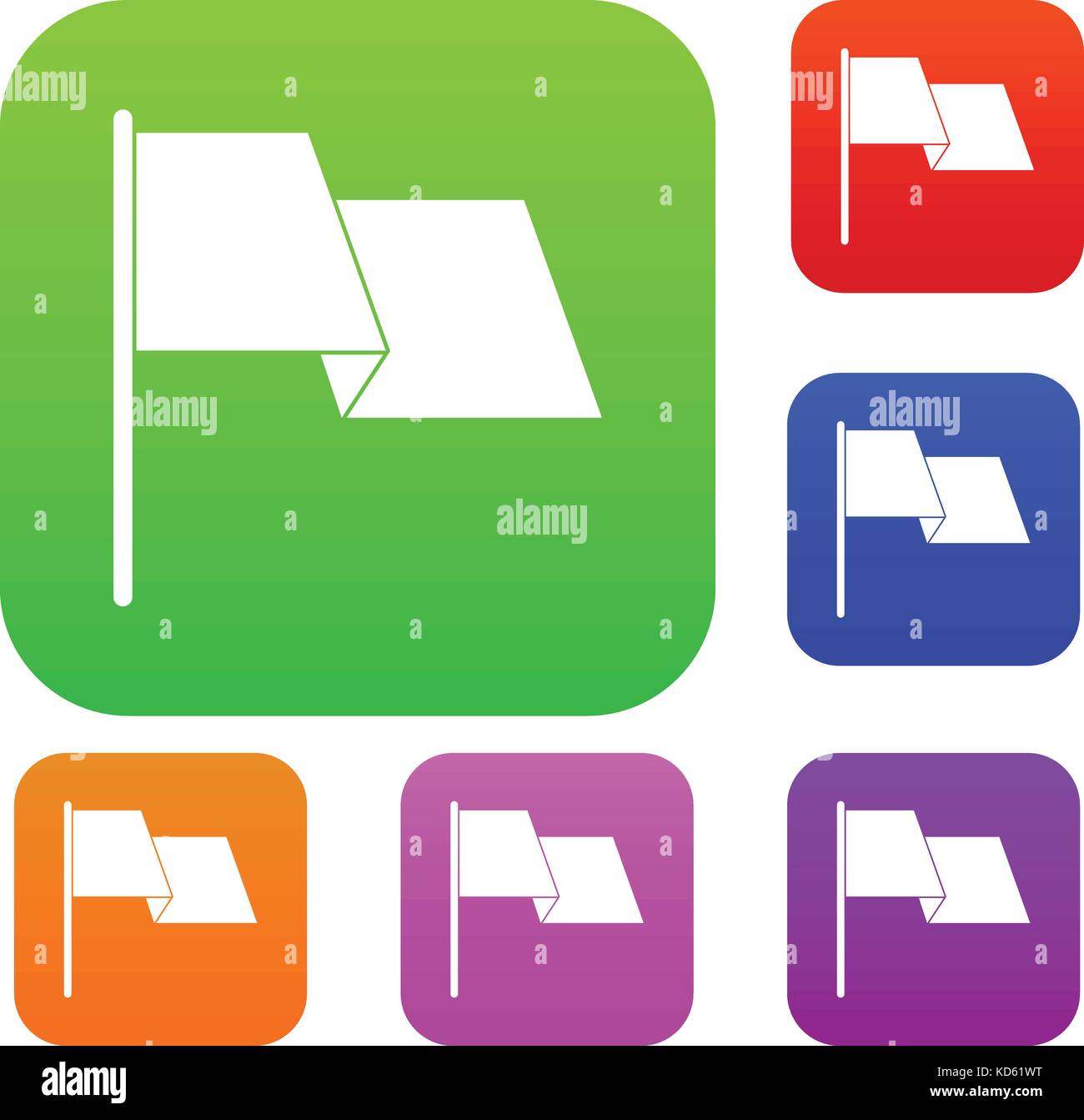 Waving flag set color collection Stock Vector Image & Art - Alamy
