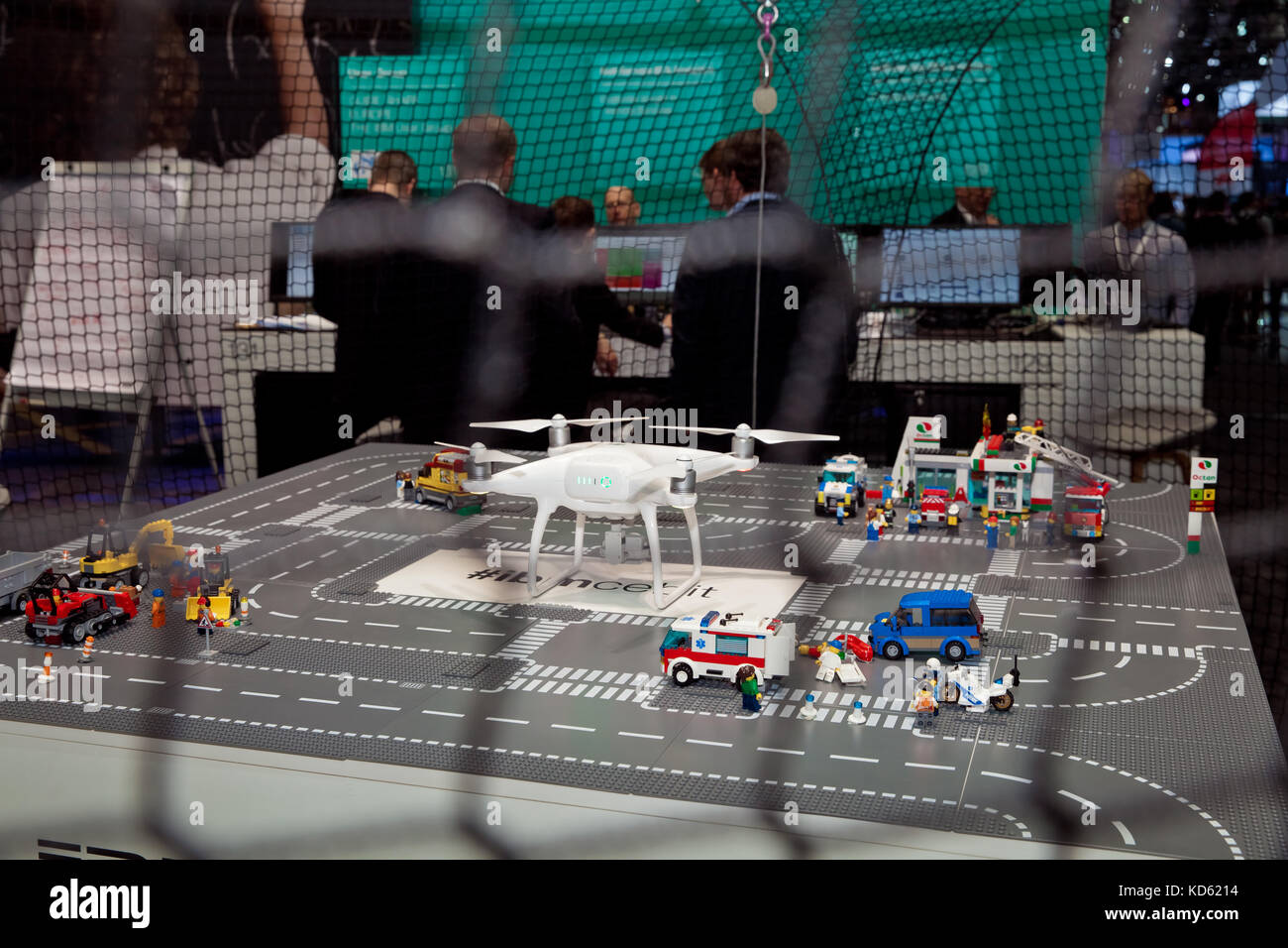 IBM company stand on exhibition fair Cebit 2017 in Hannover Messe ...