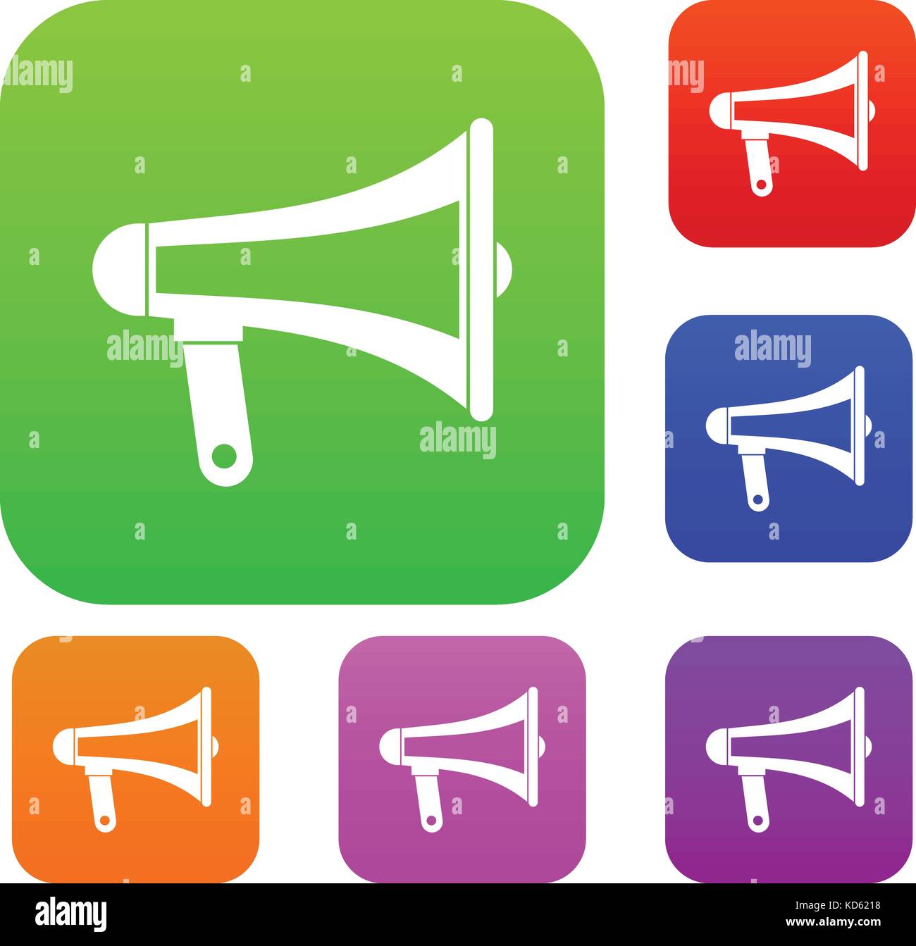 Loudspeaker set color collection Stock Vector Image & Art - Alamy