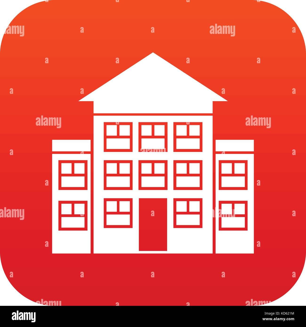 Bank building icon digital red Stock Vector Image & Art - Alamy