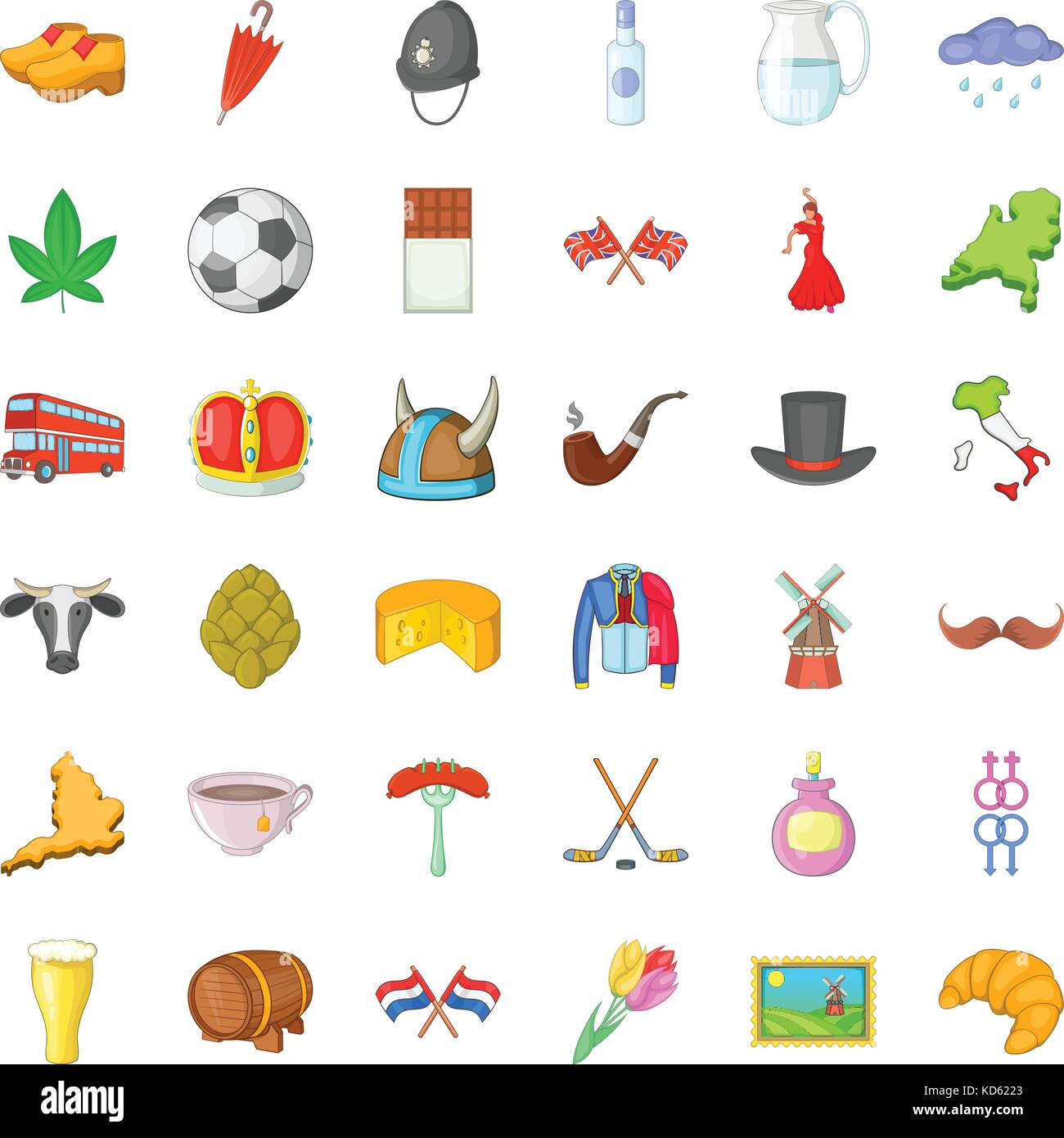 Souvenir icons set, cartoon style Stock Vector Image & Art - Alamy