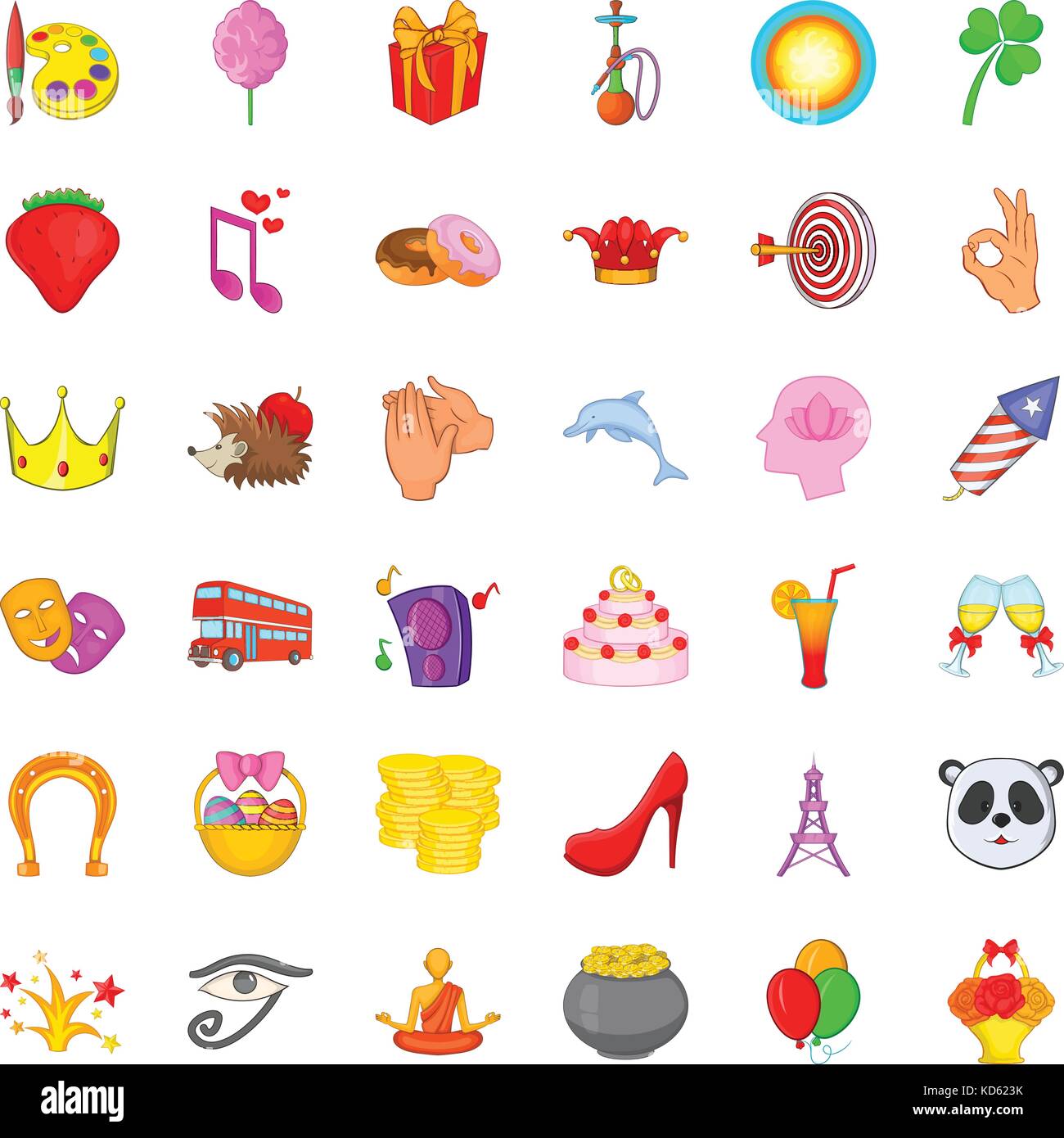 Celebration icons set, cartoon style Stock Vector Image & Art - Alamy
