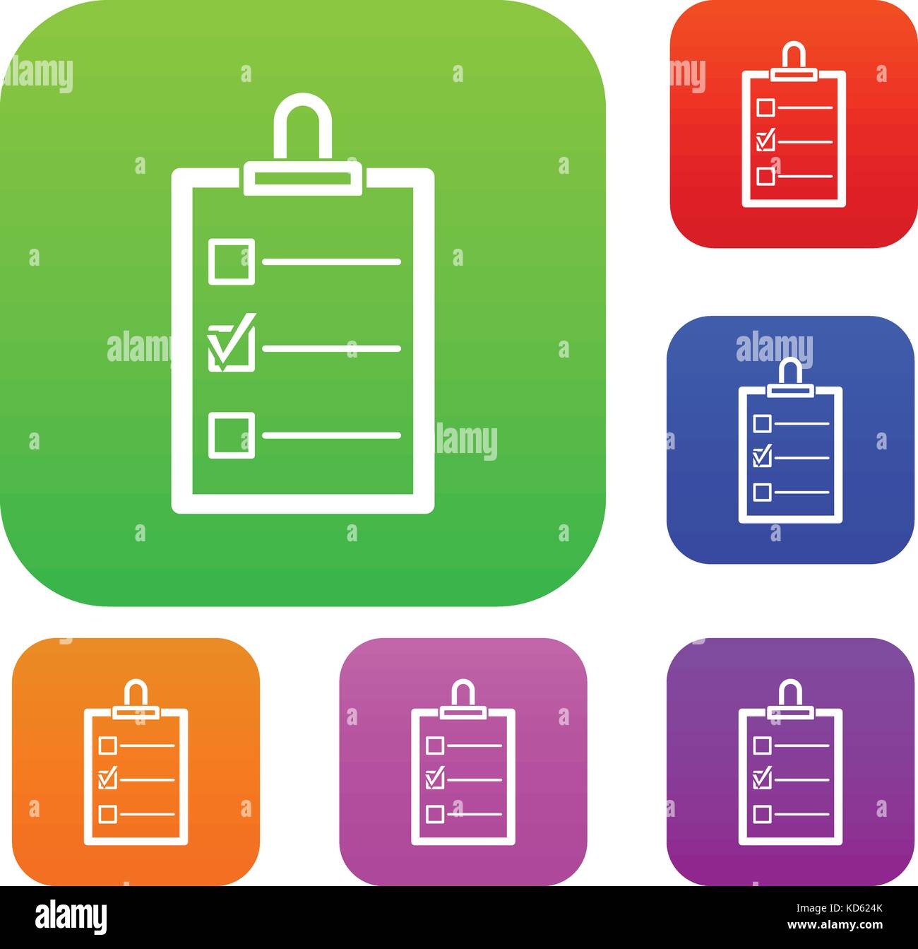 To do list set color collection Stock Vector Image & Art - Alamy