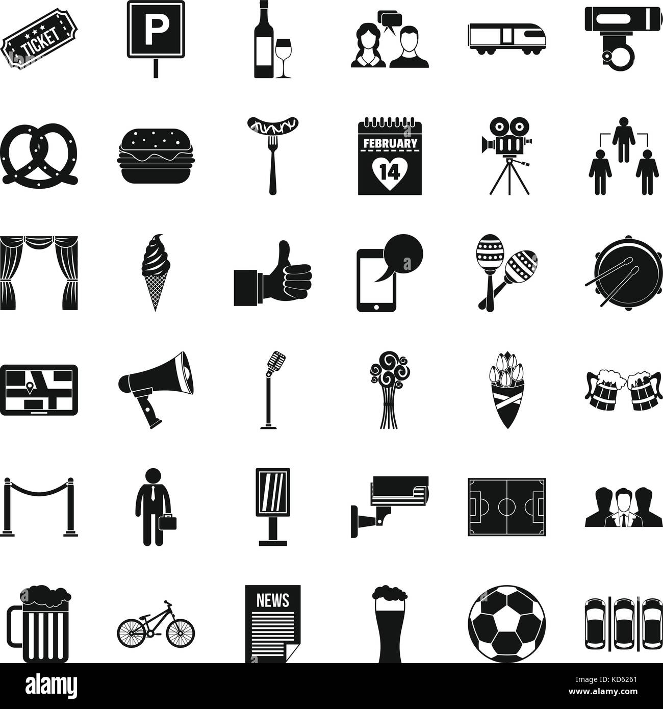 Conversation icons set, simple style Stock Vector Image & Art - Alamy