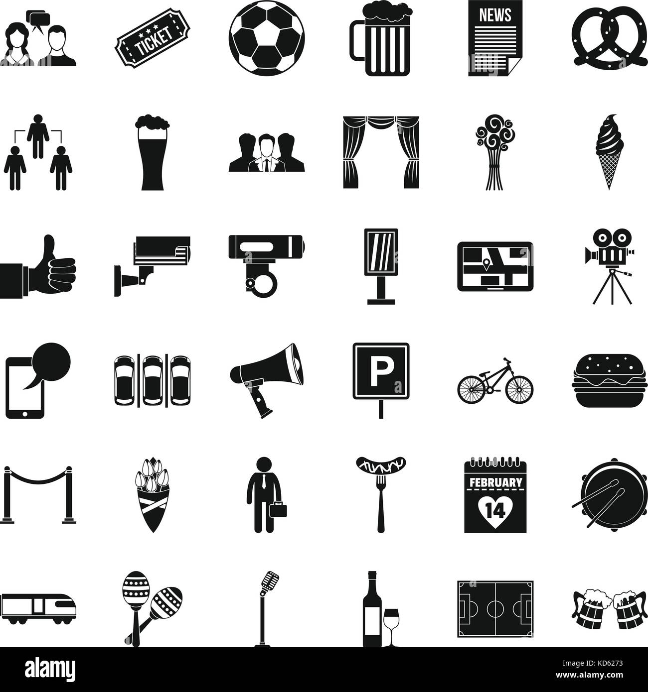 Theatre icons set, simple style Stock Vector Image & Art - Alamy