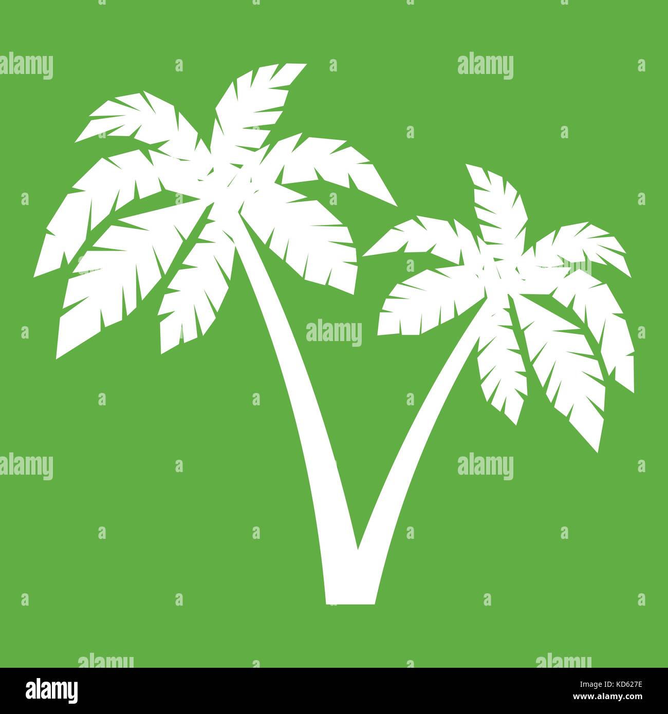 Two palms icon green Stock Vector Image & Art - Alamy