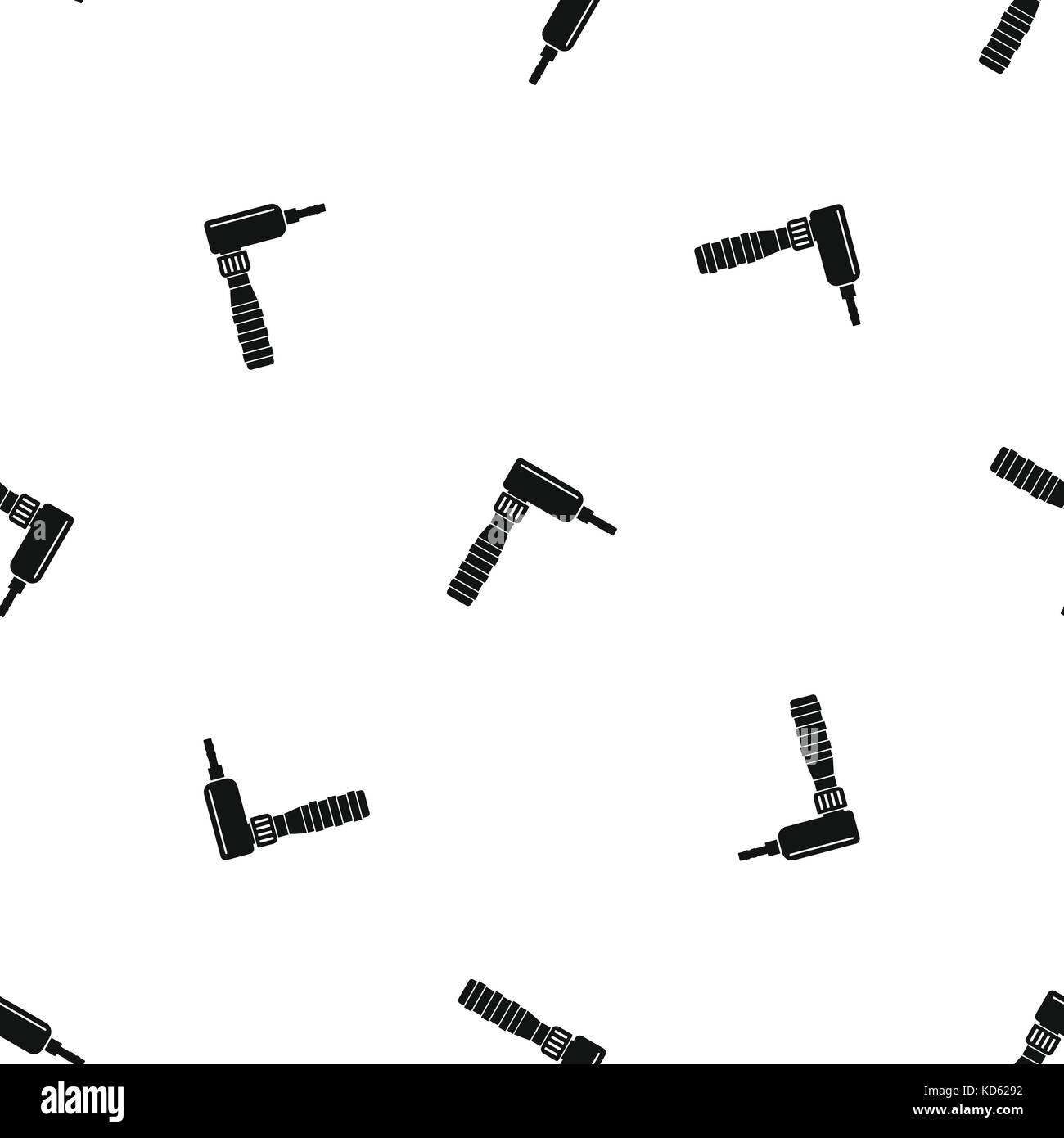 Hand draw rotary tattoo machine pattern seamless black Stock Vector ...