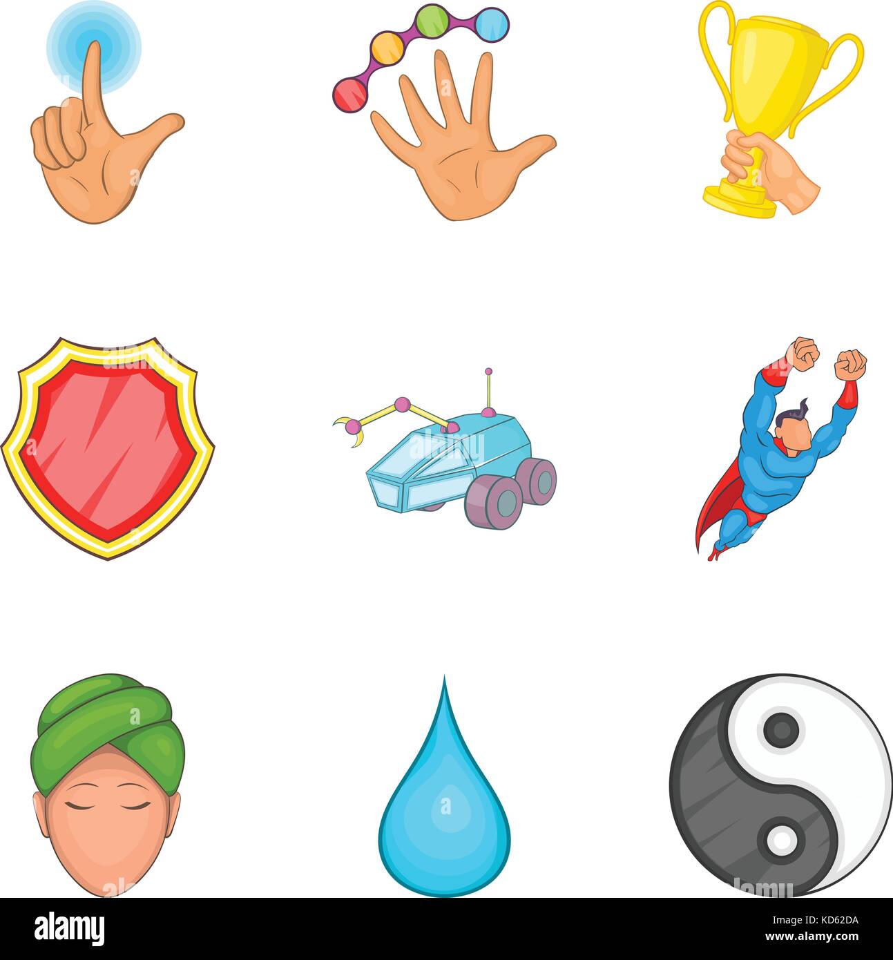 Health correction icons set, cartoon style Stock Vector Image & Art - Alamy