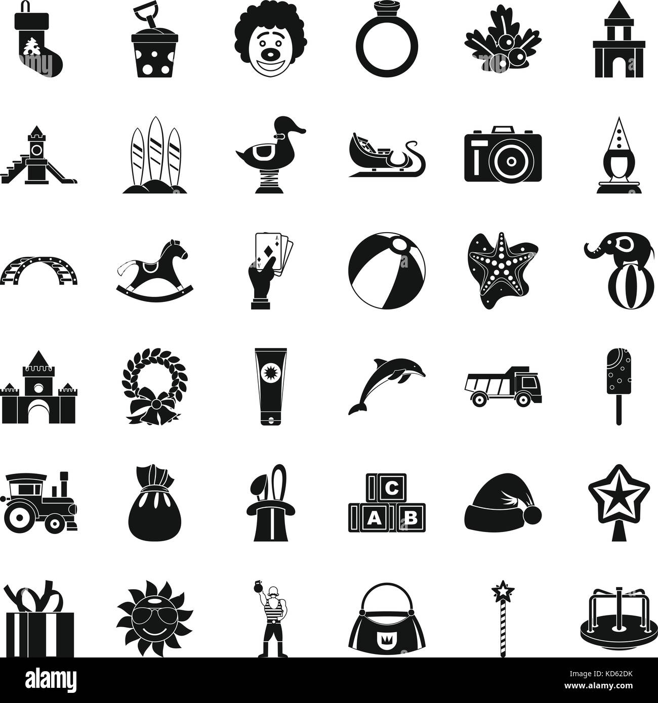 Elephant icons set, simple style Stock Vector Image & Art - Alamy