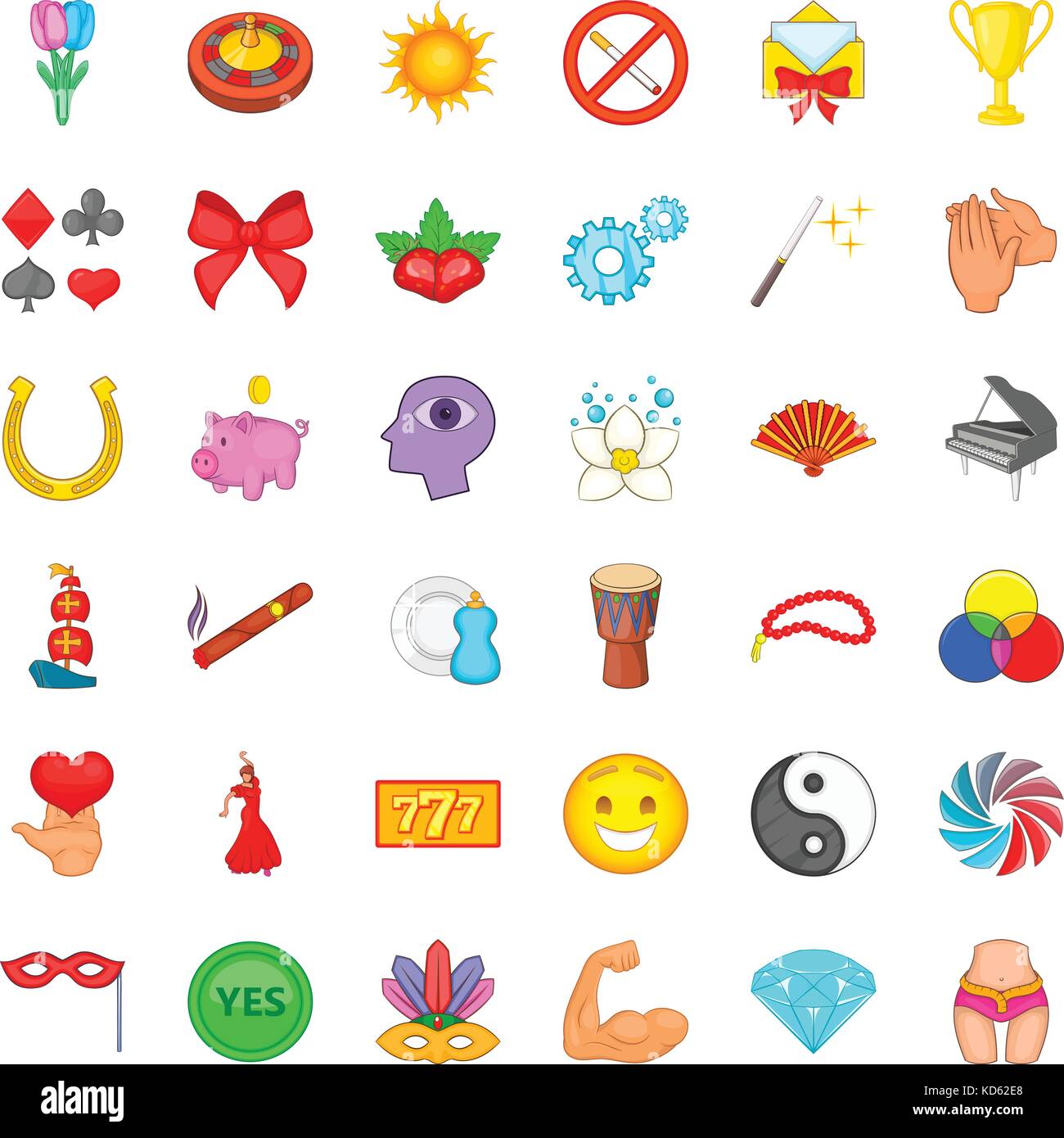 Advantage icons set, cartoon style Stock Vector Image & Art - Alamy