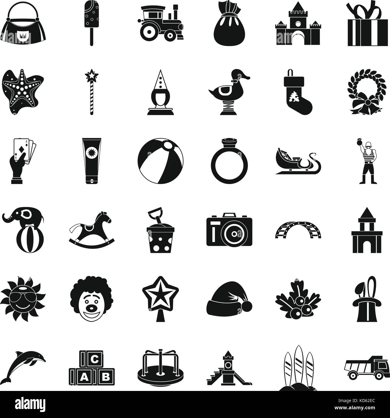 Toy icons set, simple style Stock Vector Image & Art - Alamy