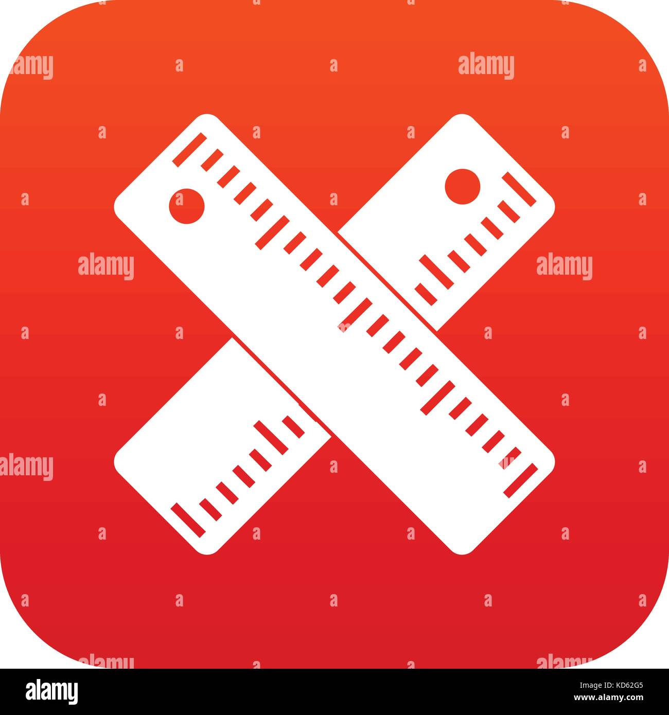 Two crossed rulers icon digital red Stock Vector Image & Art - Alamy