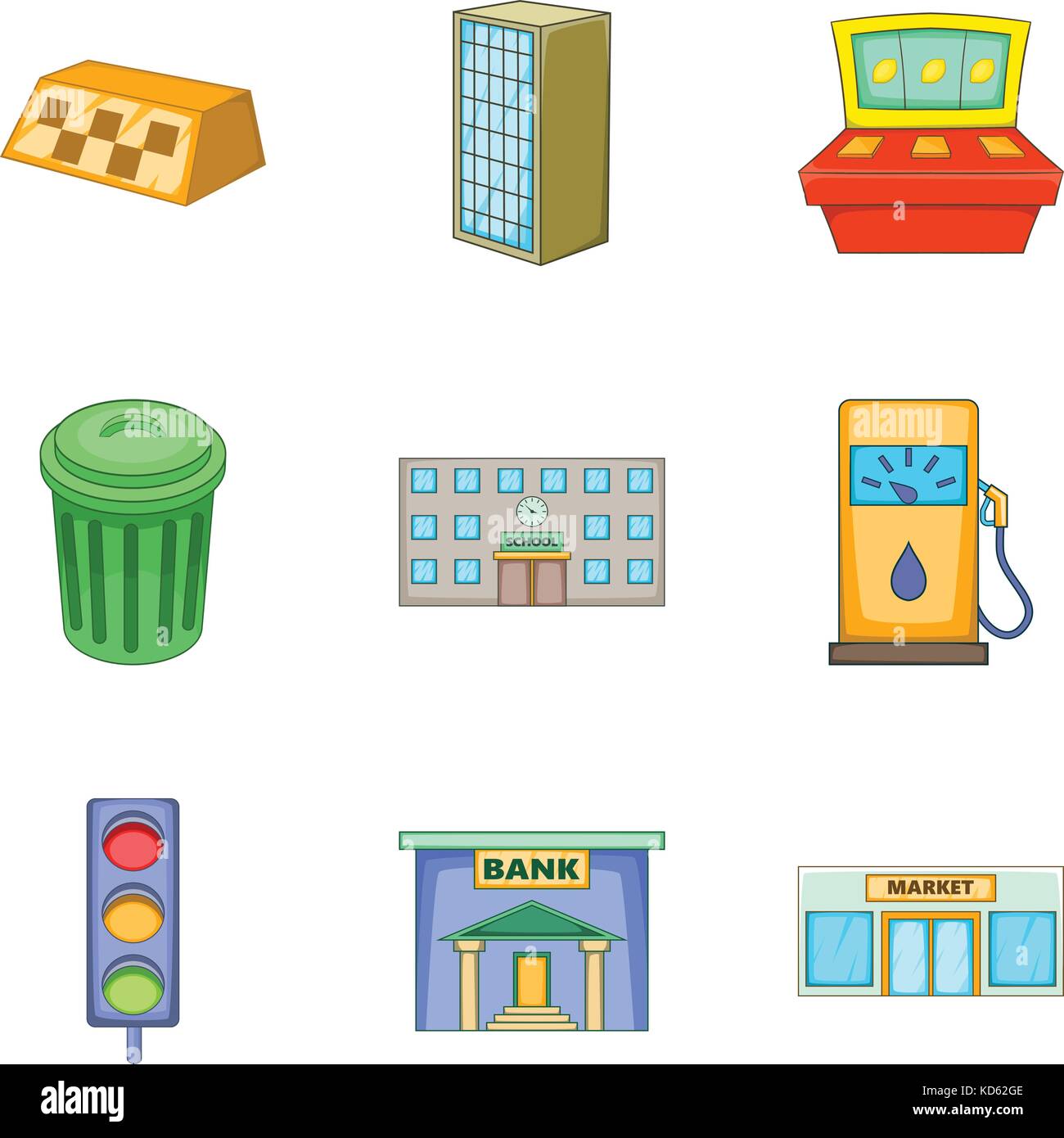 Rural town center Stock Vector Images - Alamy