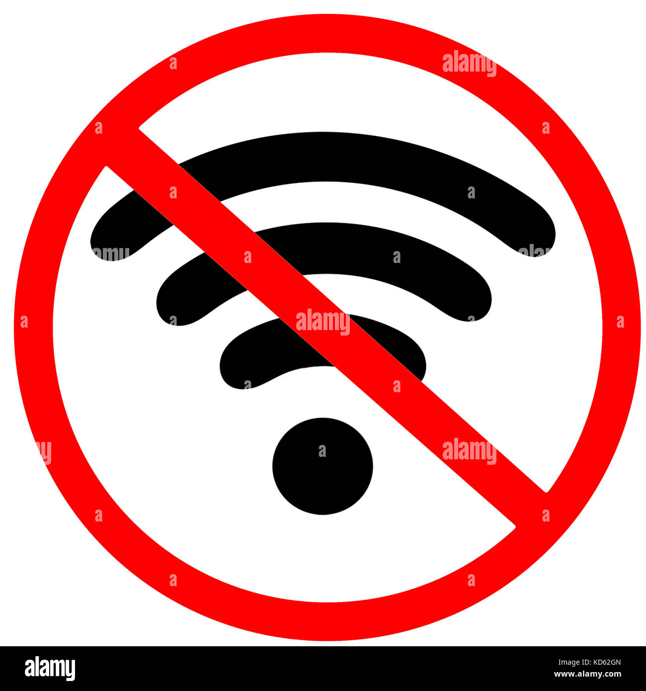 no Wifi connection. Wireless internet sign. Red prohibition warning ... no Wifi connection. Wireless internet sign. Red prohibition warning ...