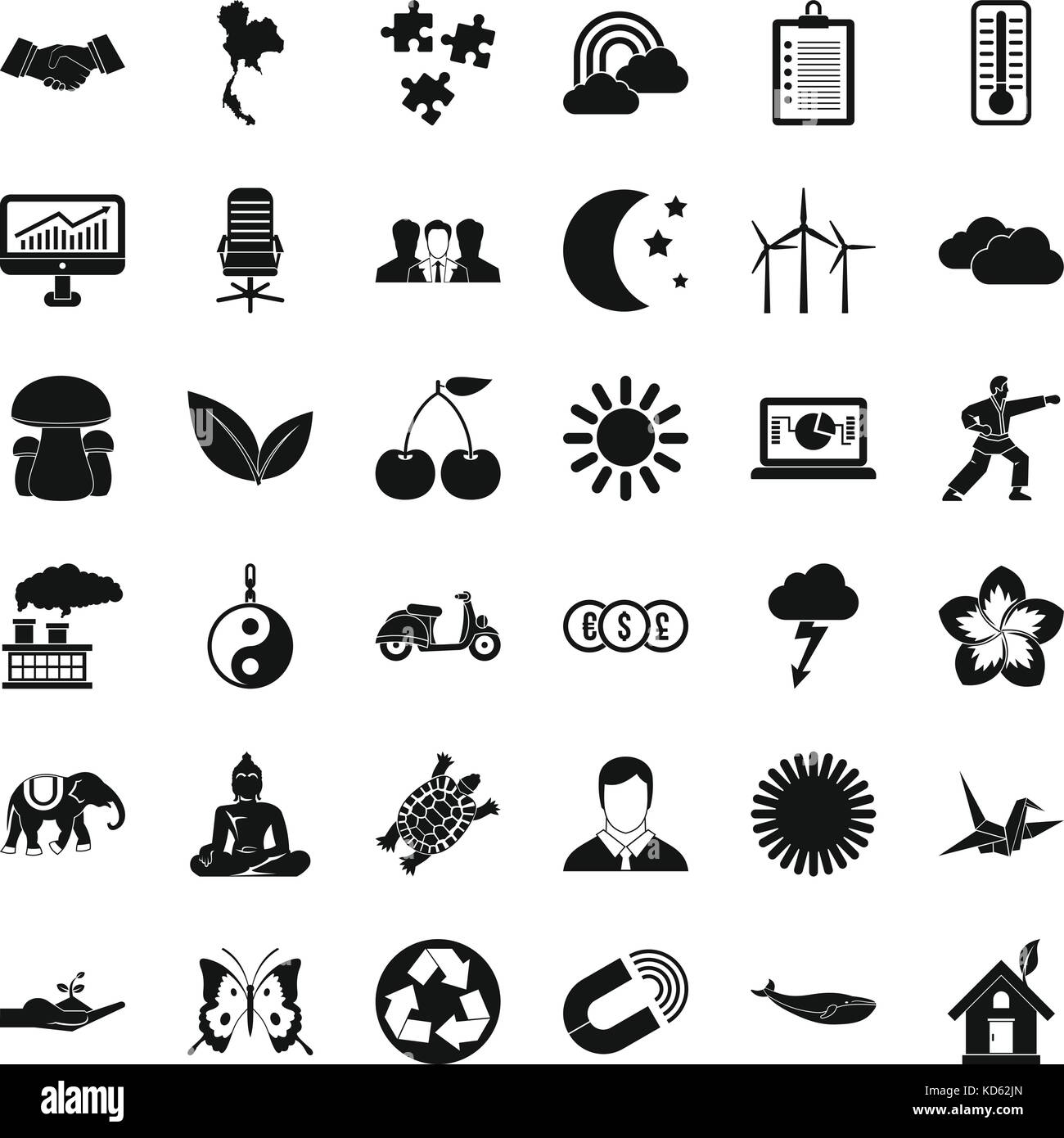 Harmony icons set, simple style Stock Vector Image & Art - Alamy