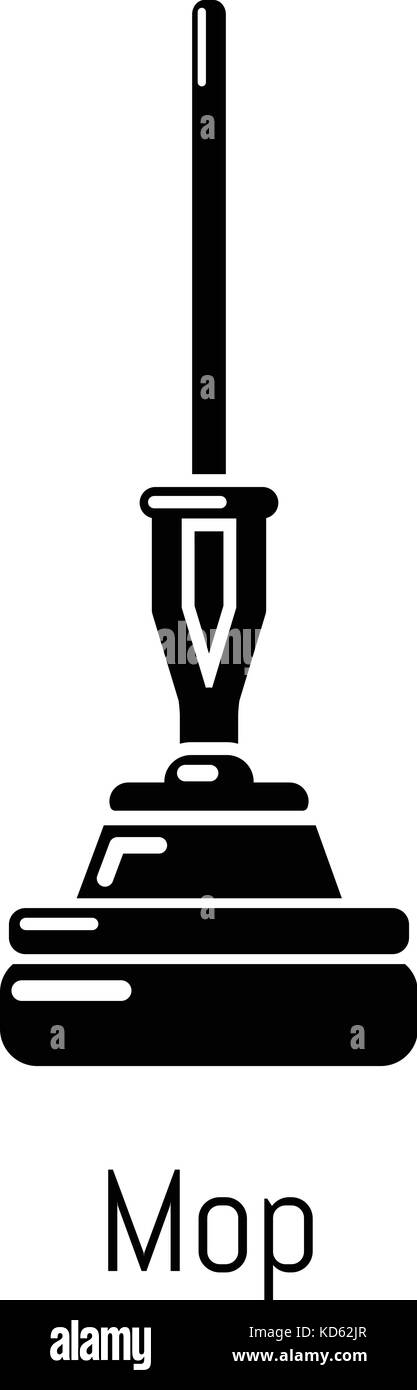Mop icon, simple black style Stock Vector Image & Art - Alamy