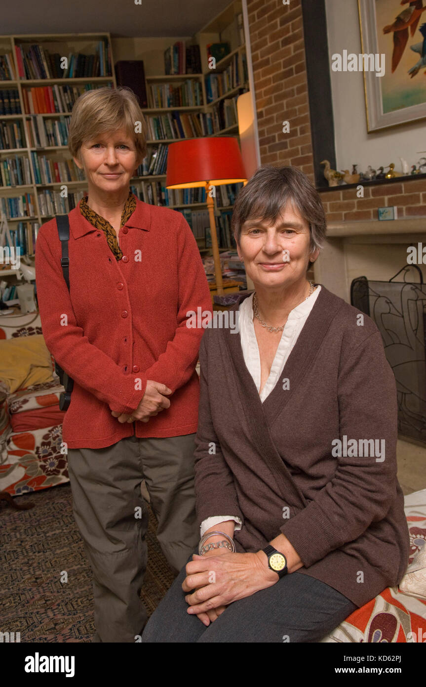 Sir Peter Scott's daughters, Dafila Scott (red cardigan) and Nicola ...