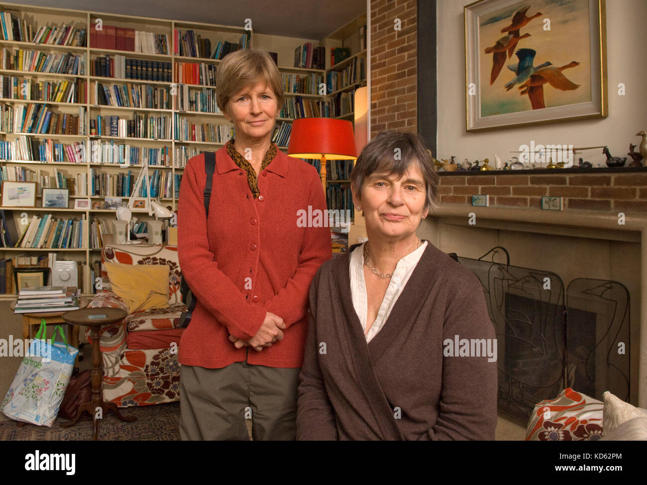 Sir Peter Scott's daughters, Dafila Scott (red cardigan) and Nicola ...