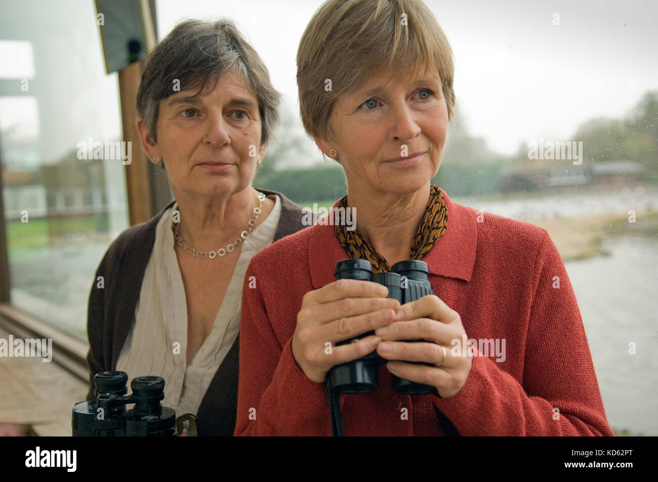 Sir Peter Scott's daughters, Dafila Scott (red cardigan) and Nicola ...