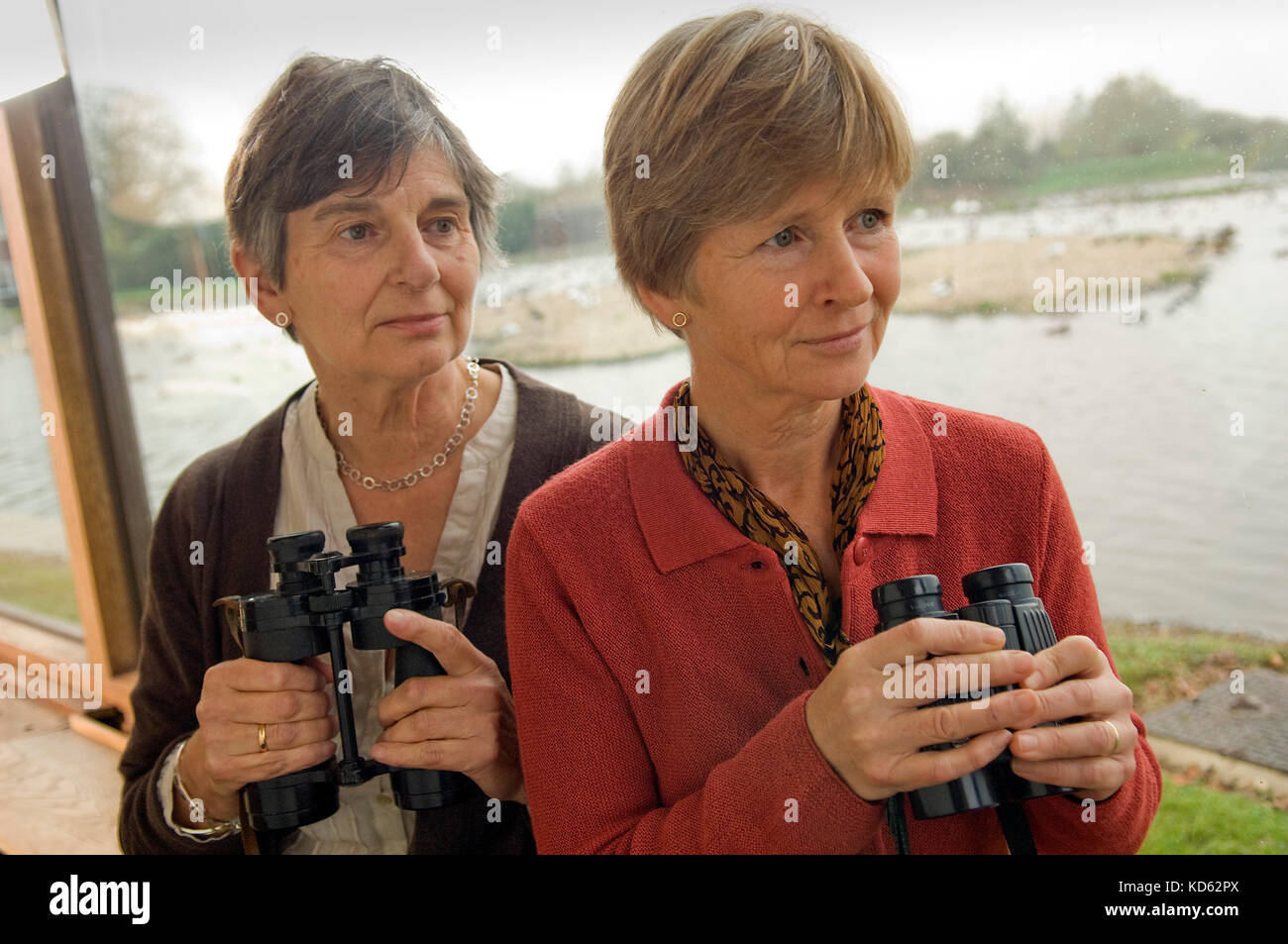 Sir Peter Scott's daughters, Dafila Scott (red cardigan) and Nicola ...