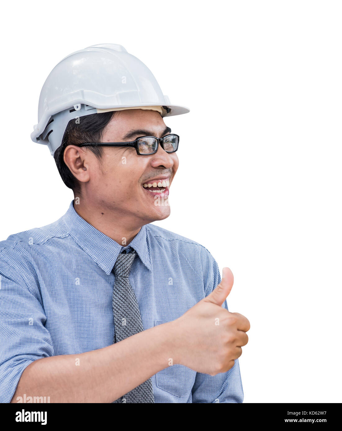 Engineering isolated on white background, smile and success Stock Photo ...