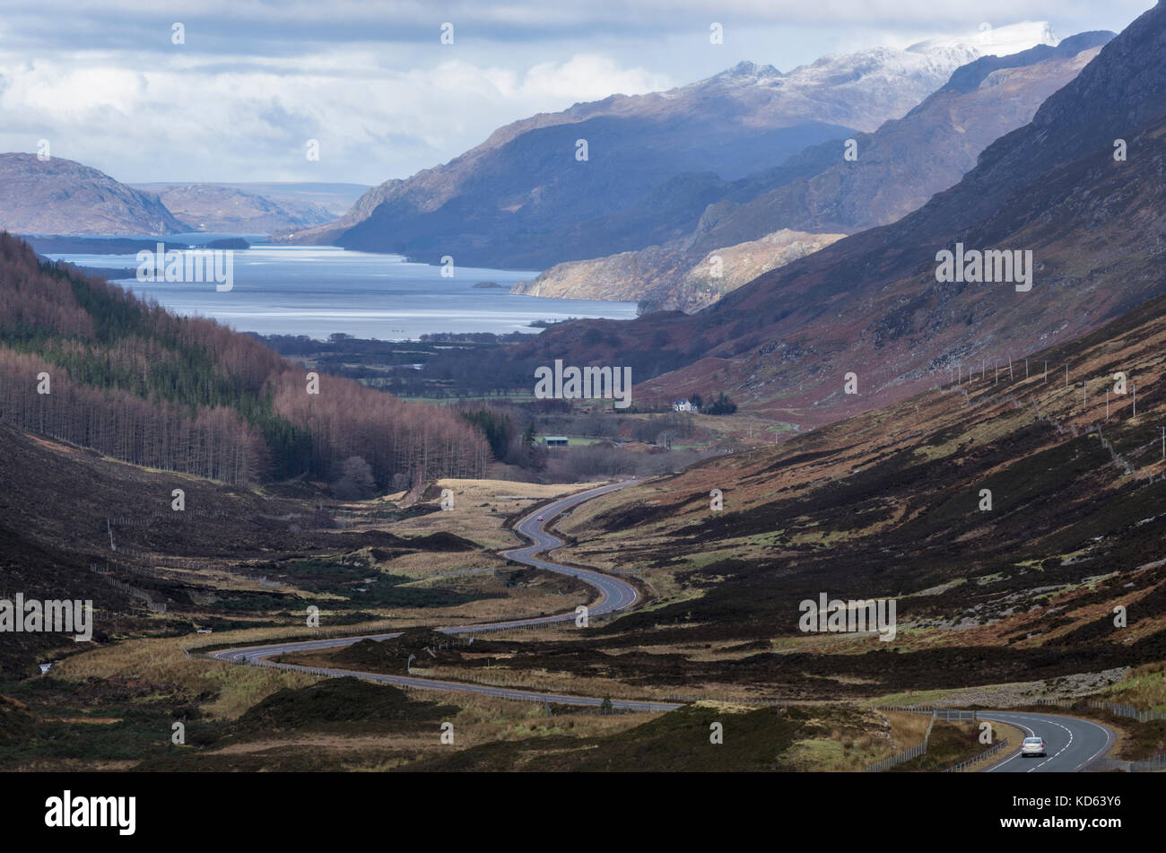 LOCH MAREE FROM GLEN DOCHERTY, NC500, HIGHLANDS, Scotland Stock Photo ...