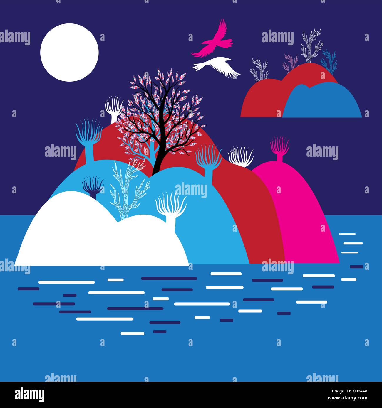 Rocks in sea mountains Stock Vector Images - Alamy