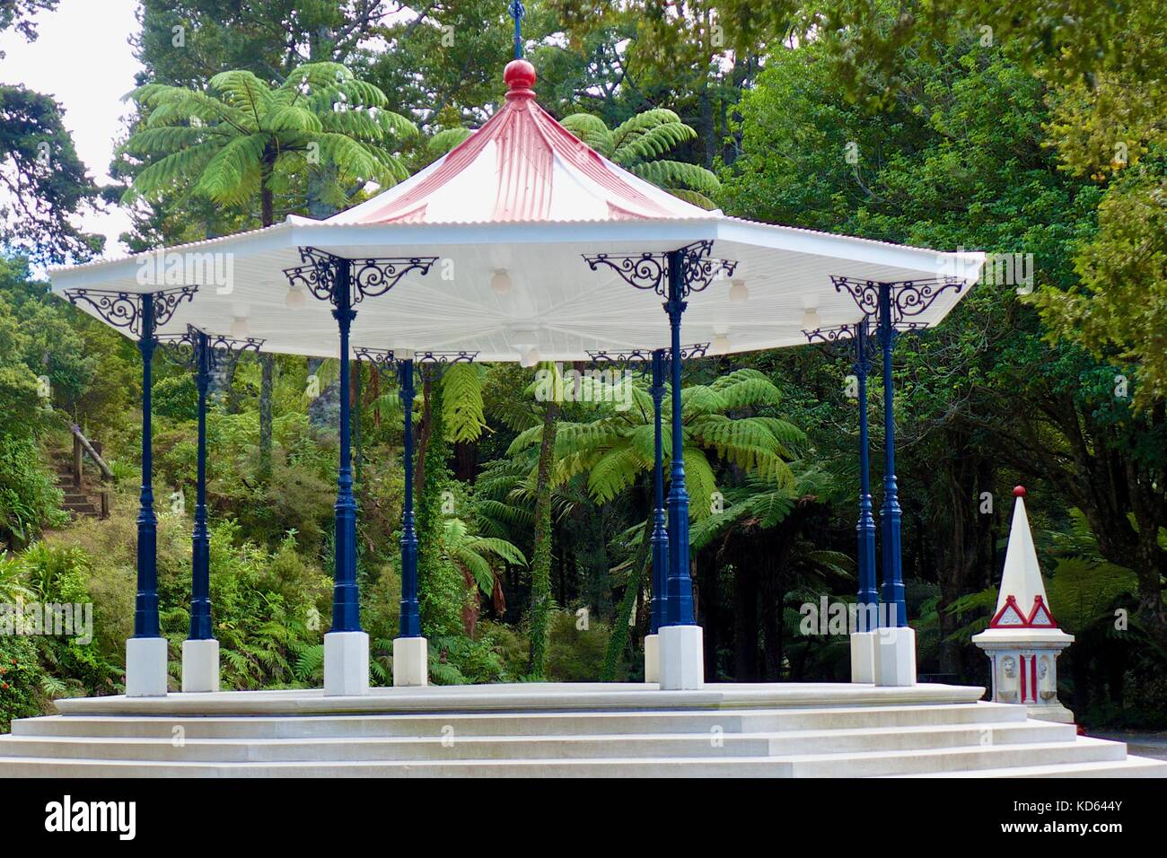 Old band rotunda at local park Stock Photo - Alamy