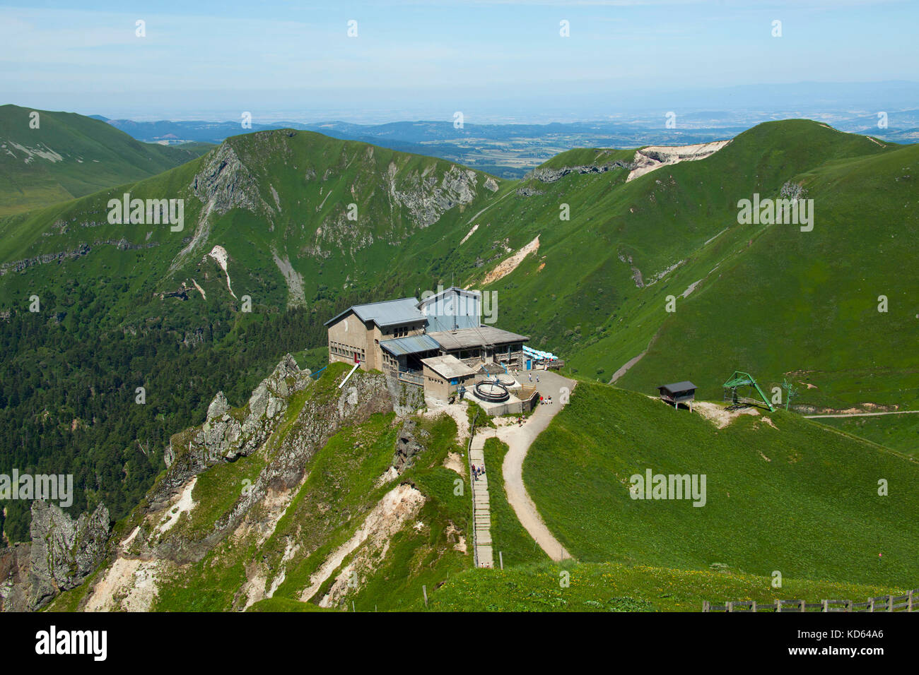 The Puy de Sancy mountain, volcano of the Monts Dore massif, the ...