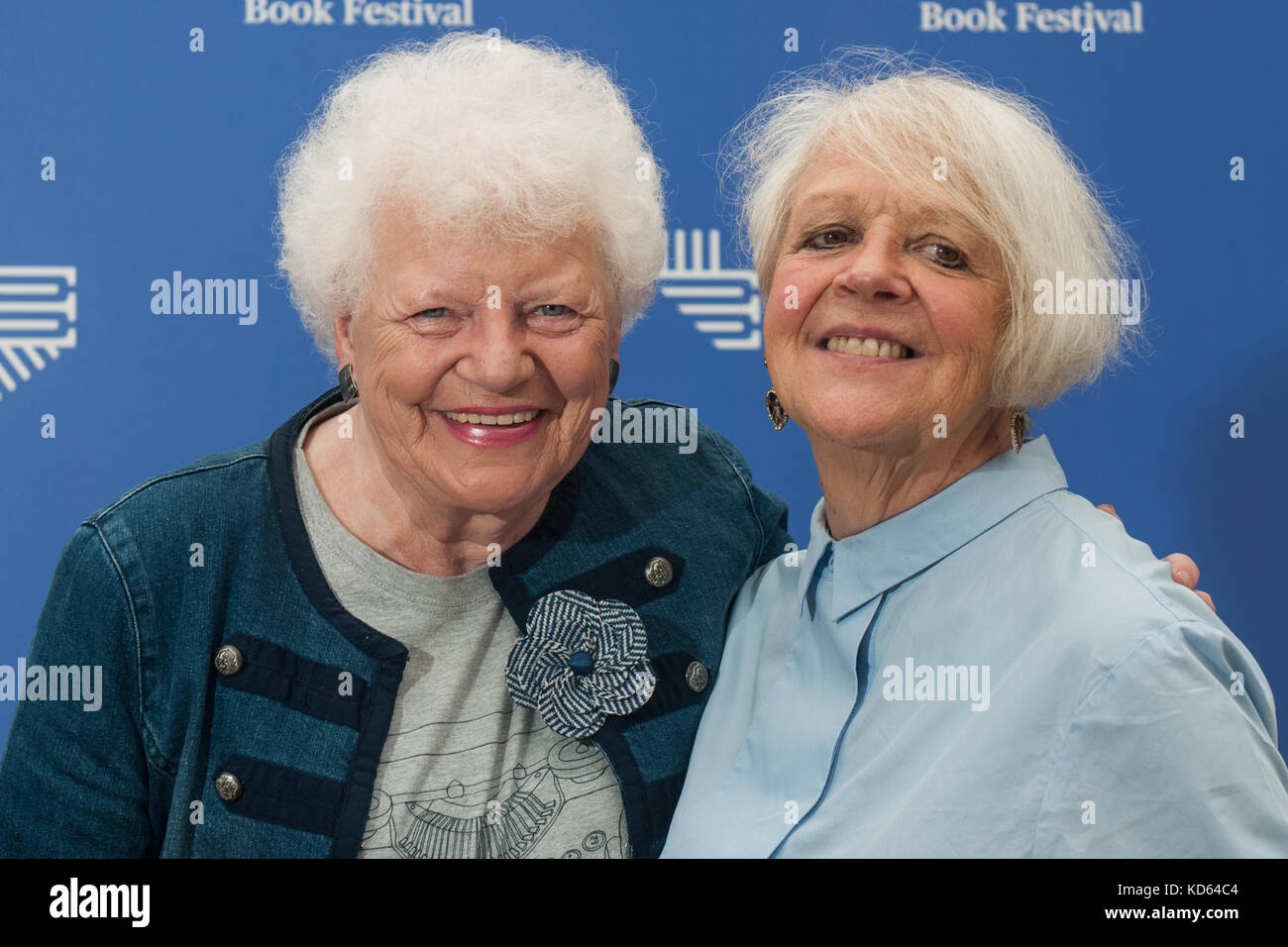 Ruth Wishart and Liz Lochhead attend a photocall during the Edinburgh ...