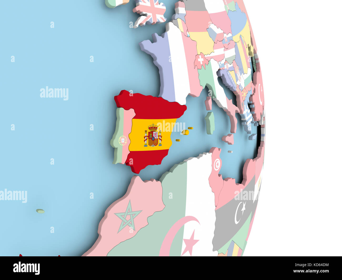 Spain embedded national flag hi-res stock photography and images - Alamy